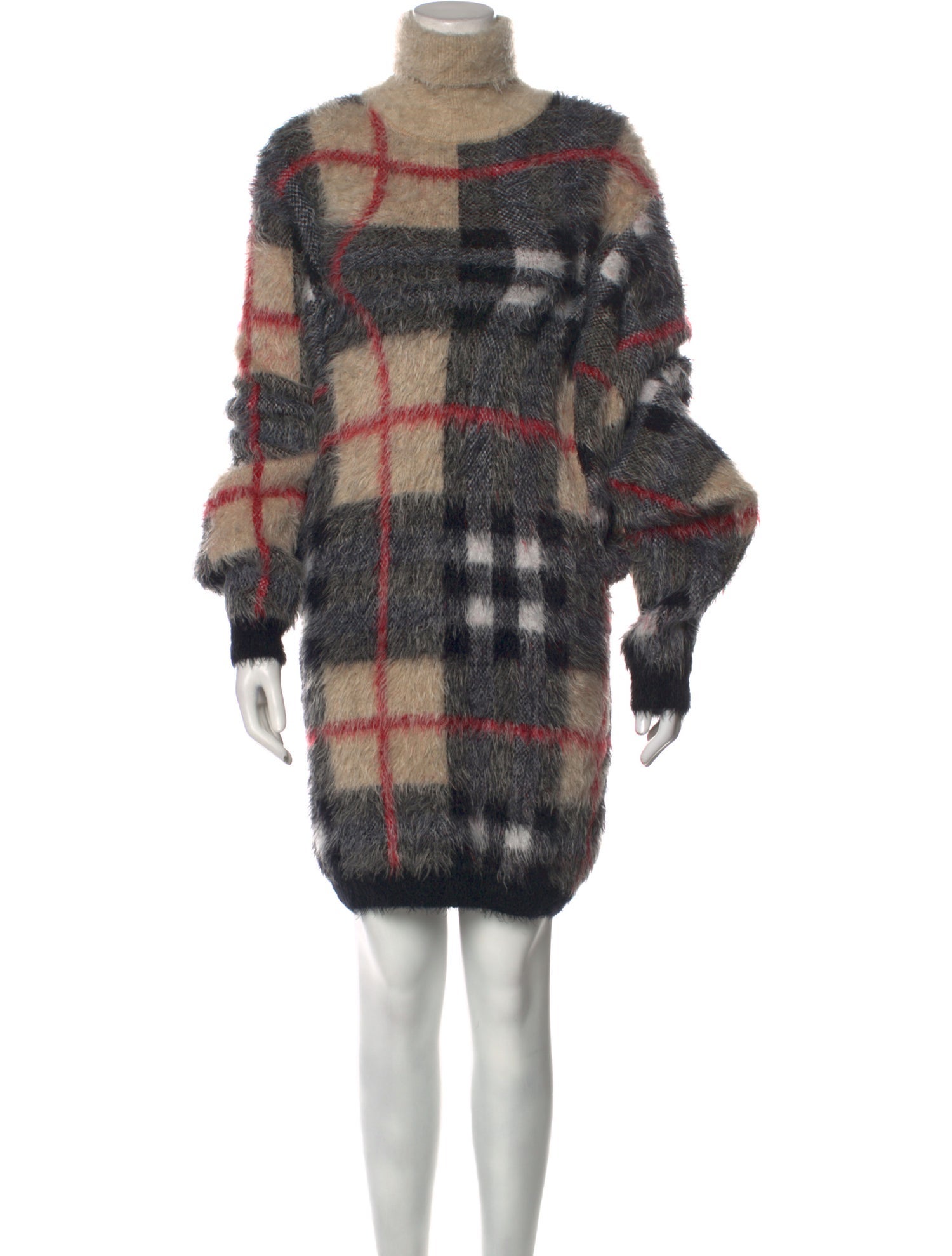 Y/Project Plaid Print Mini Dress - Neutrals Dresses, Clothing ...