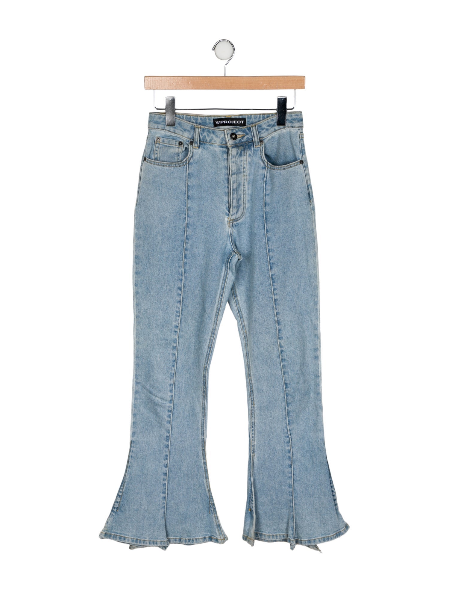Y/Project High-Rise Wide Leg Jeans - Blue, 11.5" Rise Jeans, Clothing ...