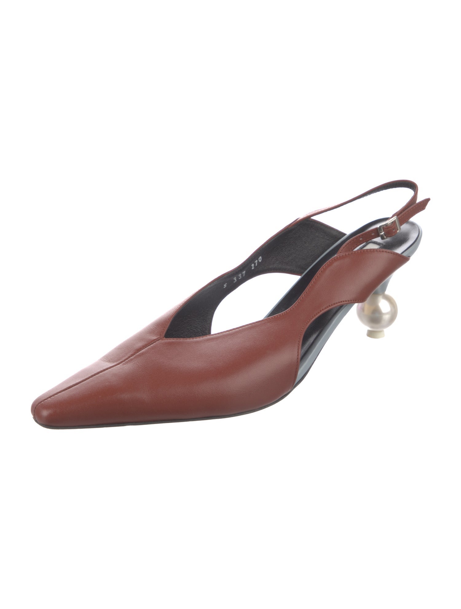 Yuul Yie Leather Slingback Pumps - Blue Pumps, Shoes - WYUYI21344 | The ...