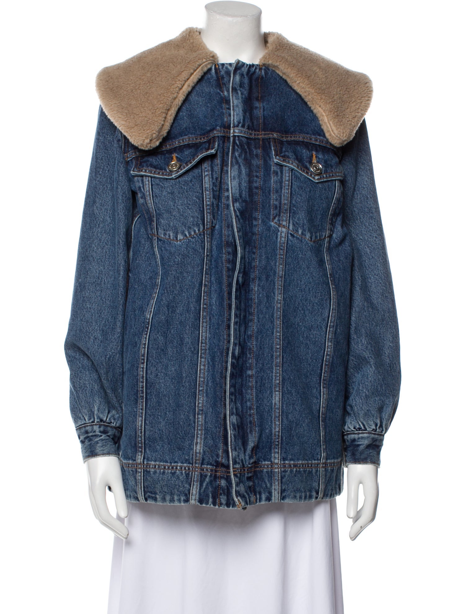 Ganni Denim Jacket - Blue Jackets, Clothing - WZG100206 | The RealReal