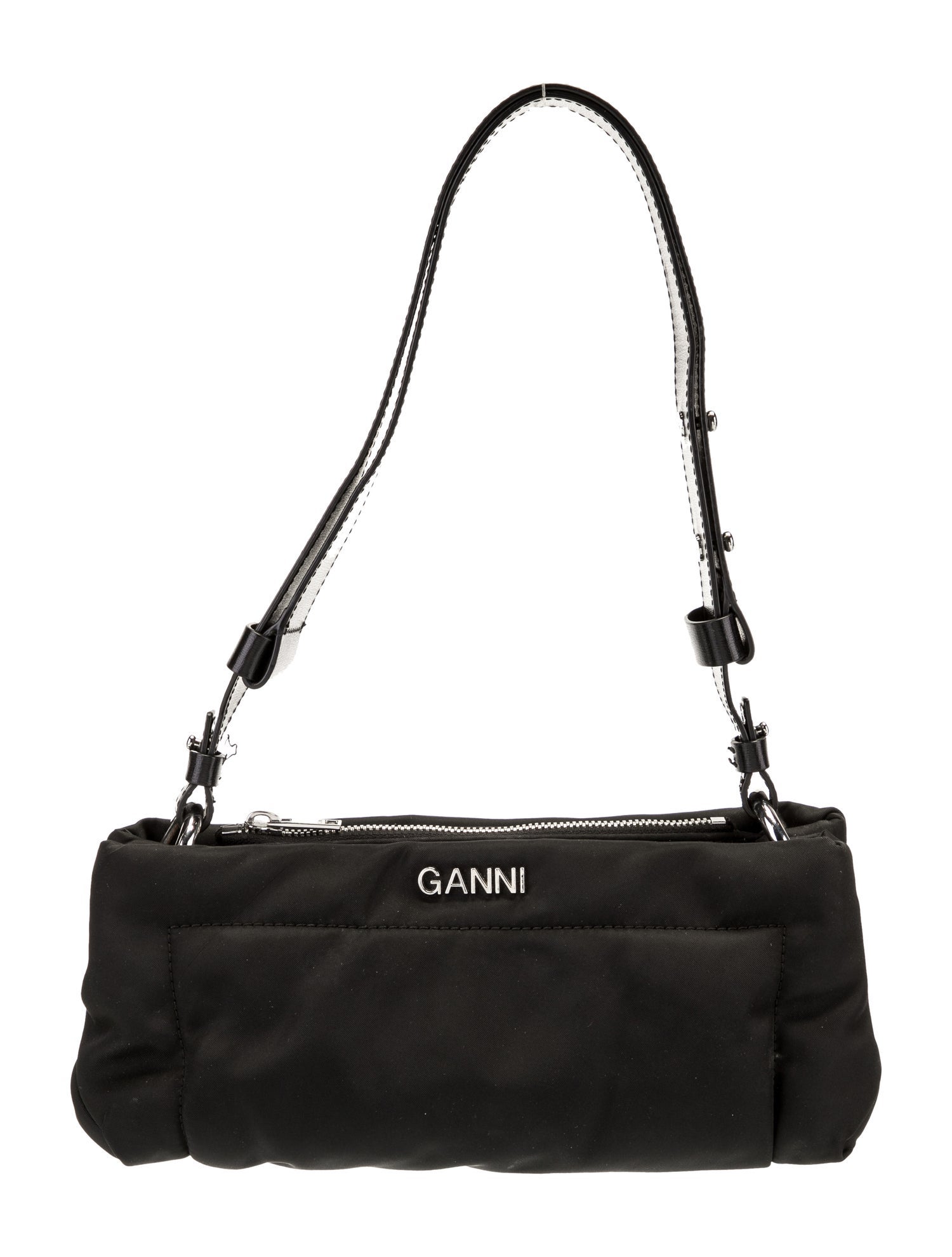 Ganni Nylon Shoulder Bag - Black Shoulder Bags, Handbags - WZG102609 ...