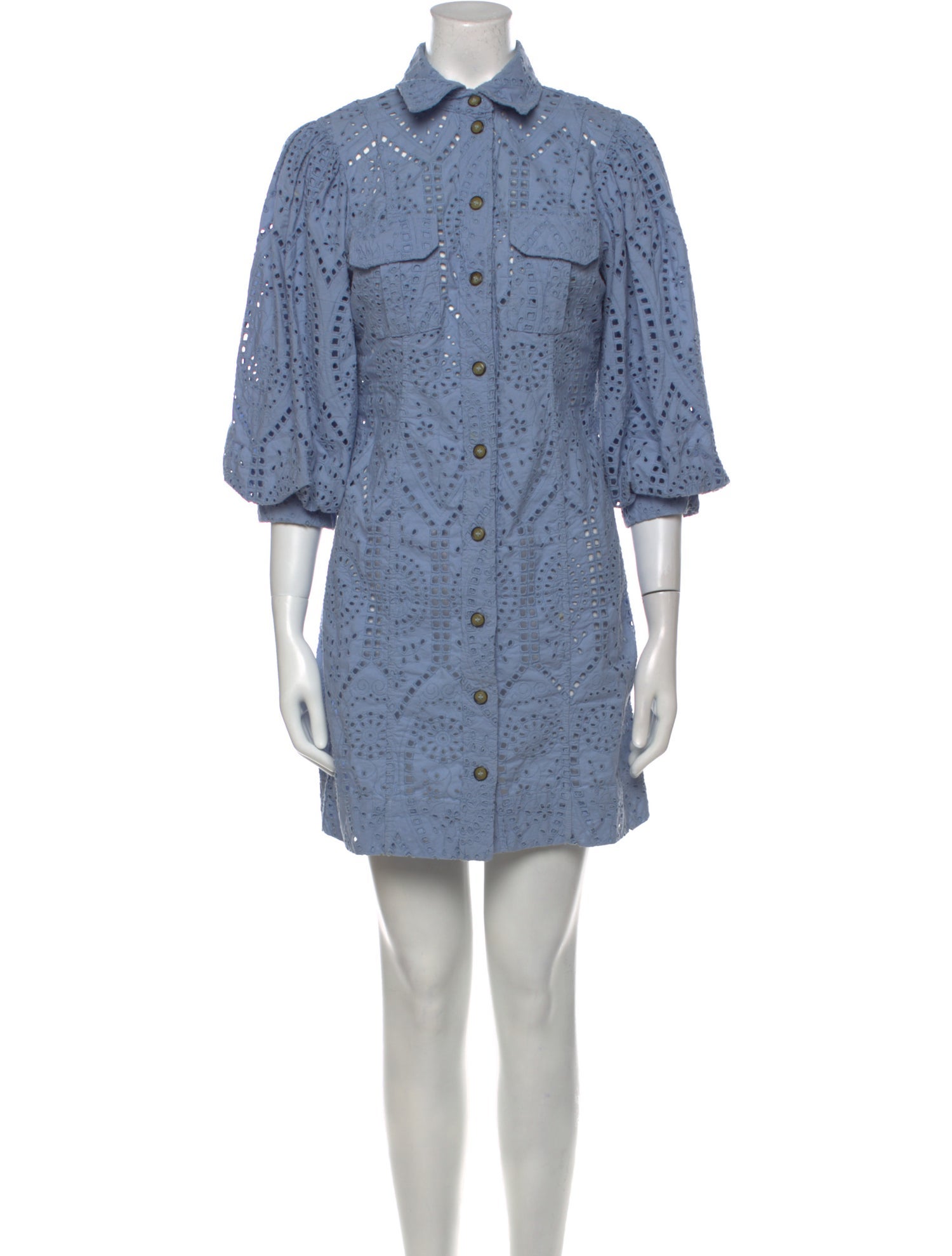 Ganni Mini Dress - Blue Dresses, Clothing - WZG103868 | The RealReal