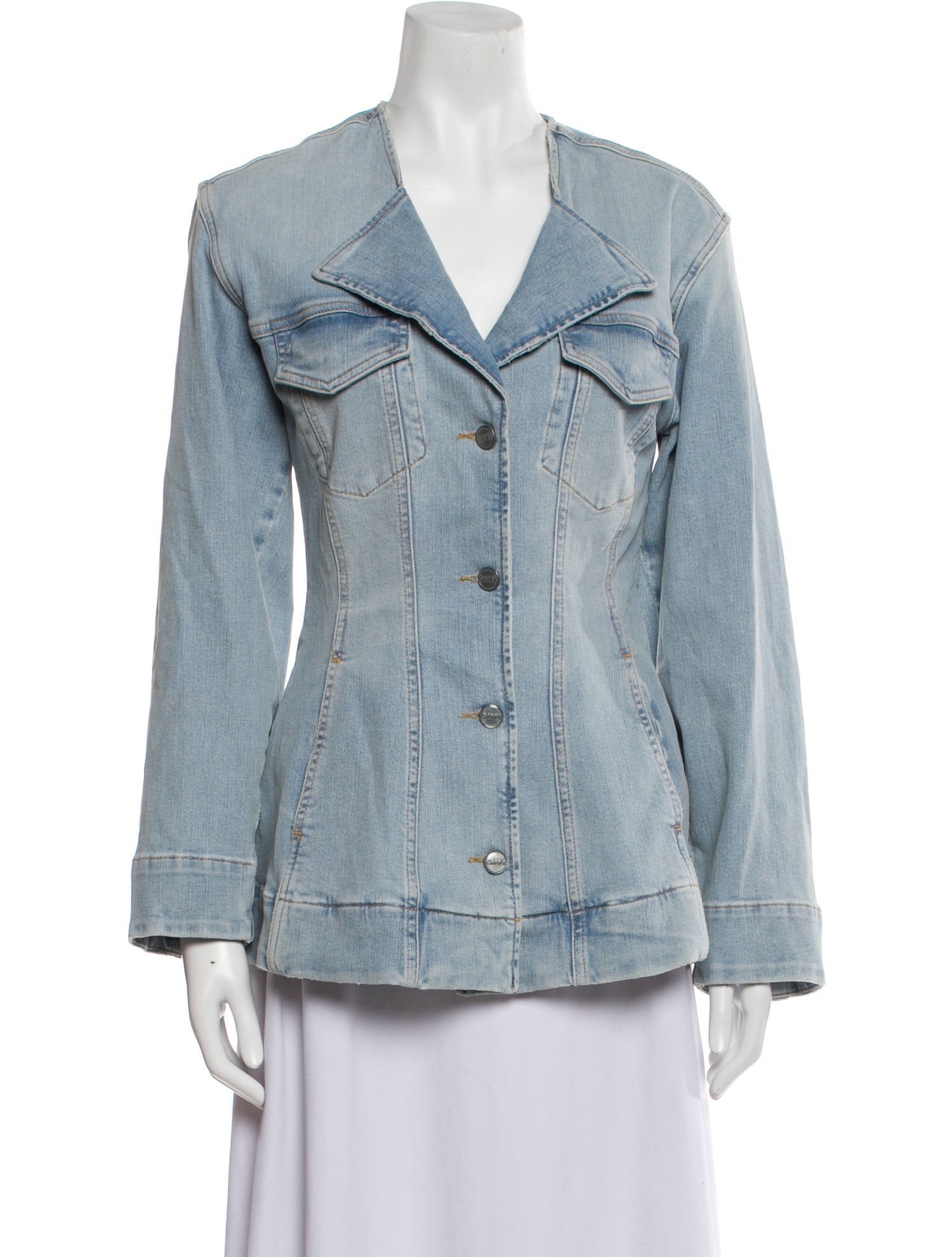 Ganni Denim Jacket - Blue Jackets, Clothing - WZG103955 | The RealReal