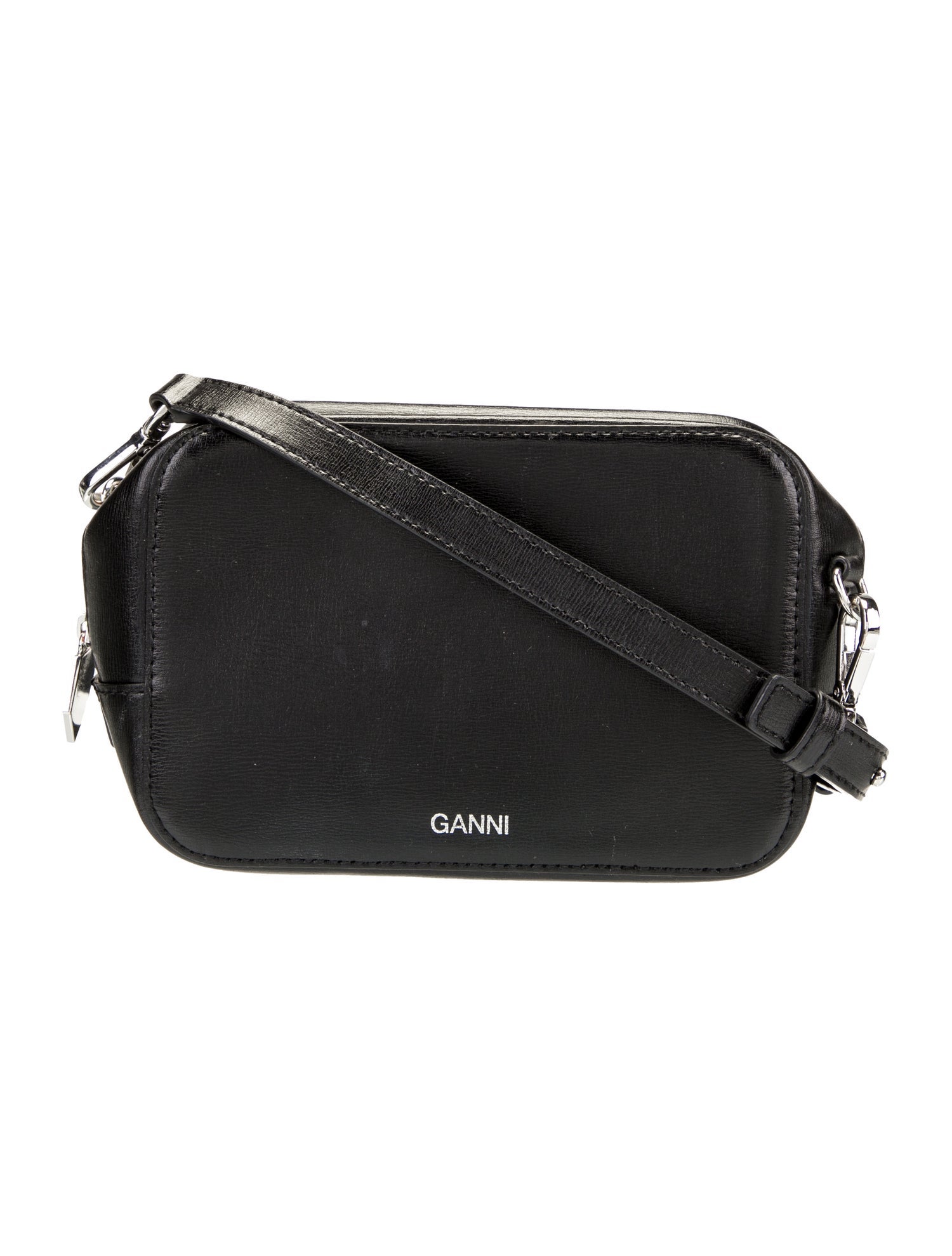 Ganni Leather Crossbody Bag - Black Crossbody Bags, Handbags ...