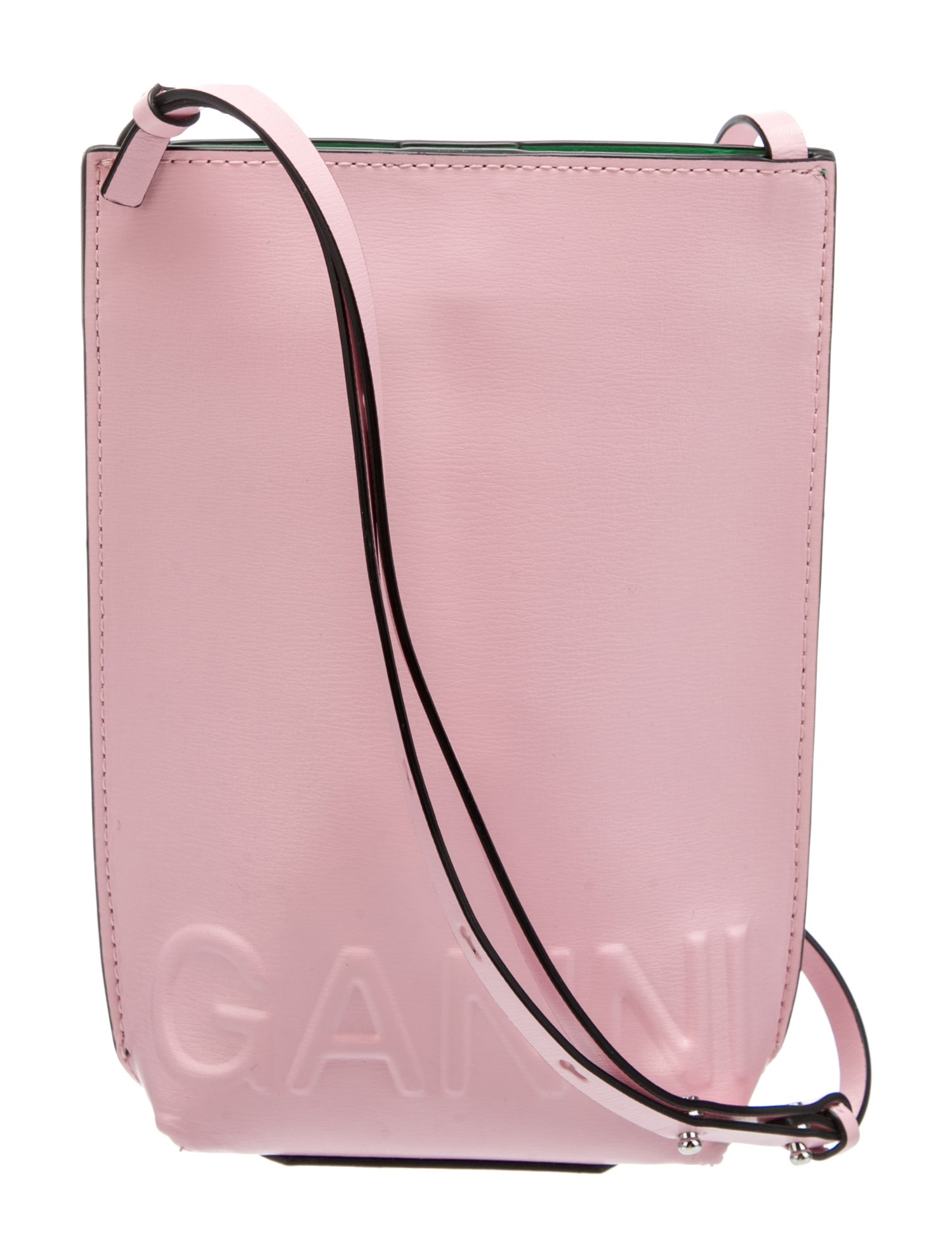 Ganni Logo Crossbody Bag - Pink Crossbody Bags, Handbags - WZG107911 ...