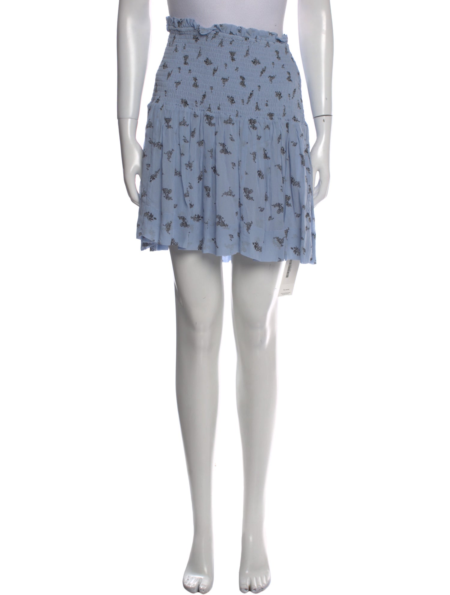 Ganni Printed Mini Skirt - Blue Skirts, Clothing - WZG108720 | The RealReal