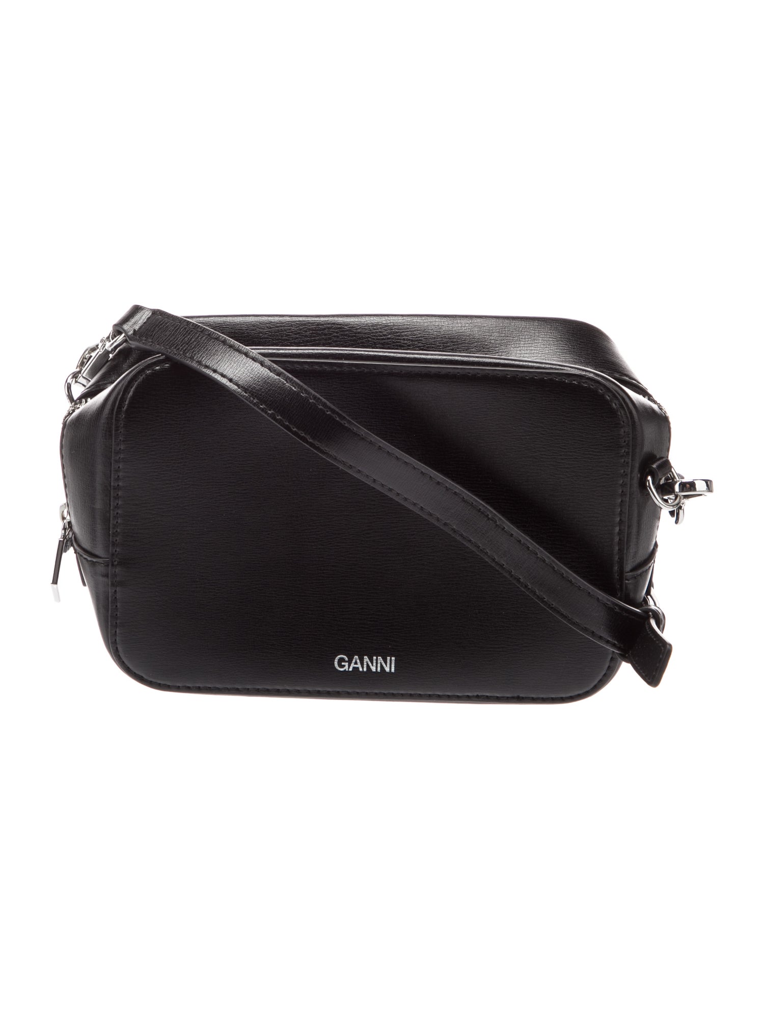 Ganni Leather Crossbody Bag - Black Crossbody Bags, Handbags ...