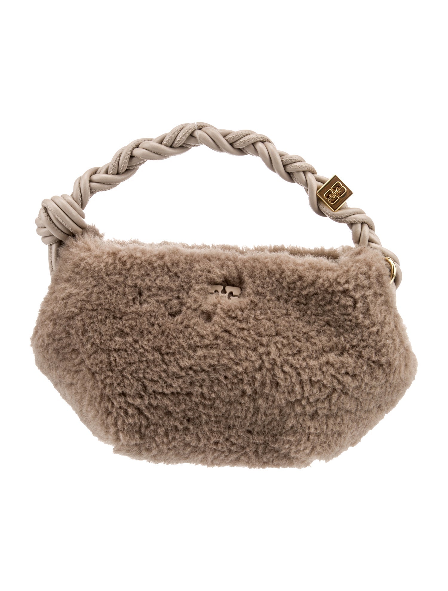 DeMellier Shearling Leather trim Handle Bag - Neutrals Handle Bags ...