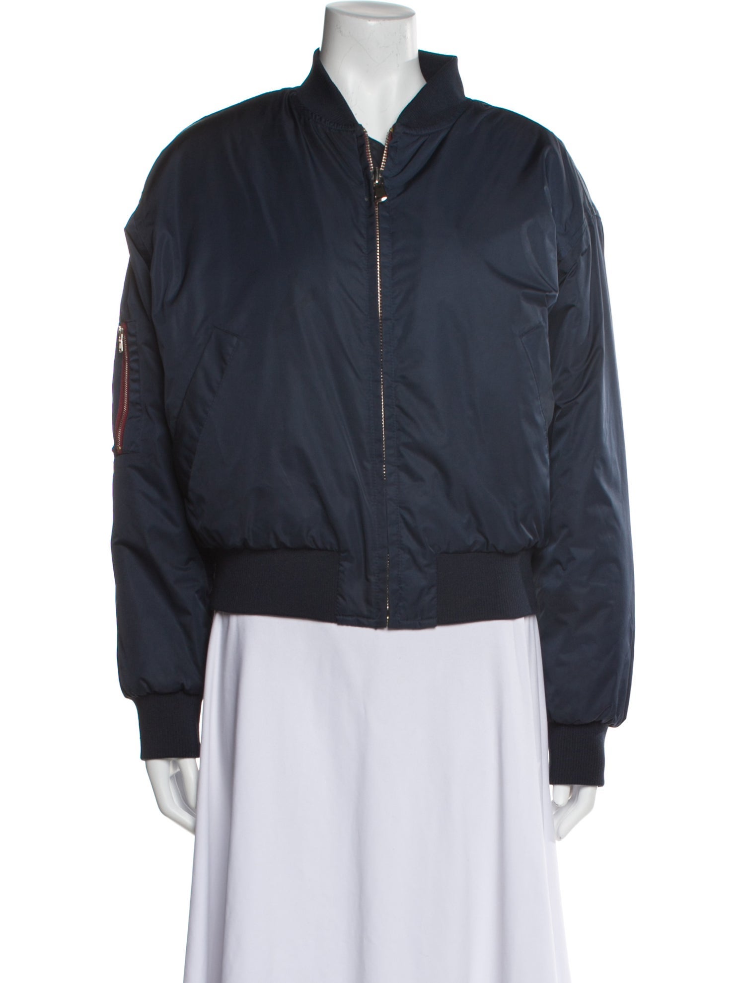 Ganni Bomber Jacket - Blue Jackets, Clothing - WZG115579 | The RealReal