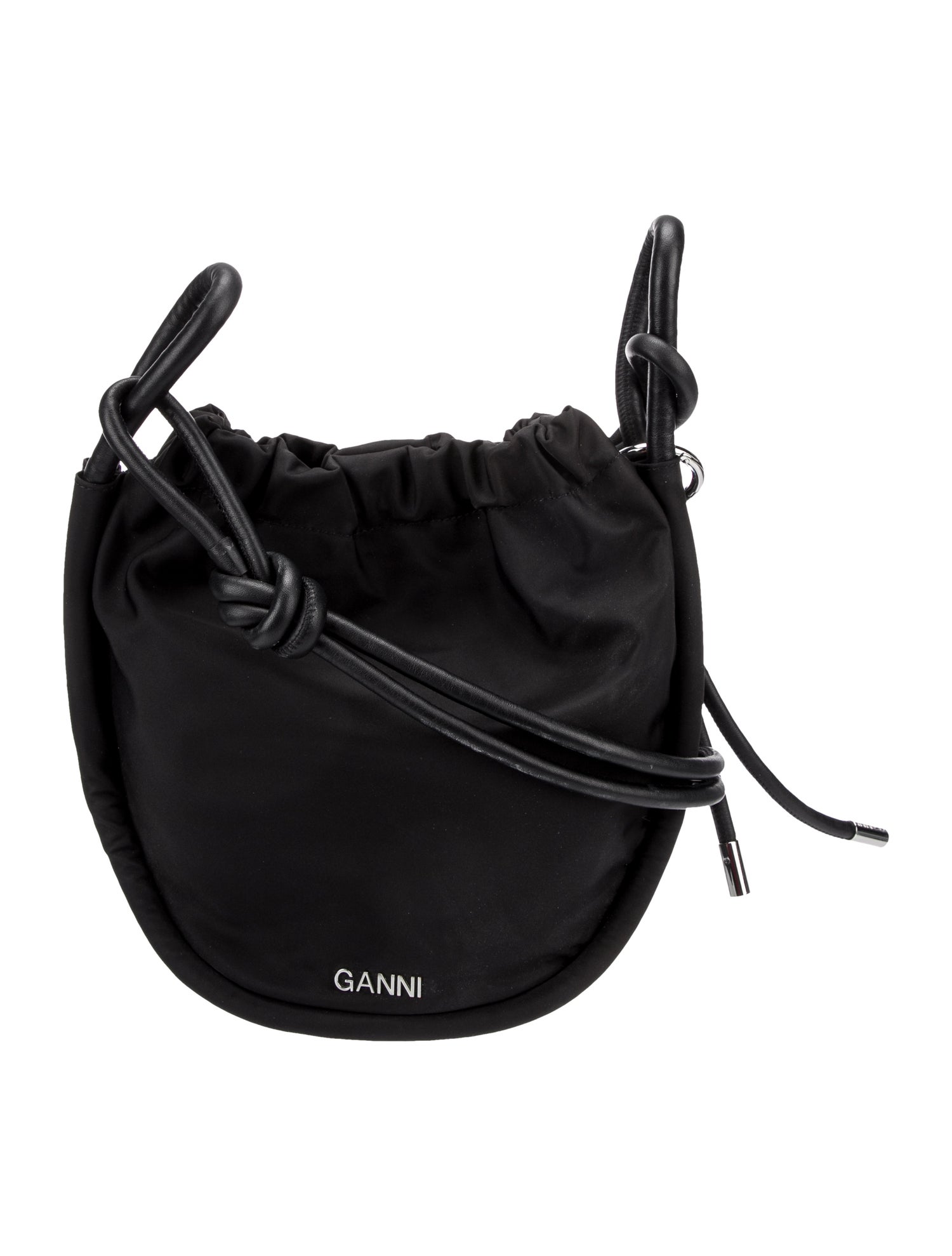 Ganni Nylon Shoulder Bag - Black Shoulder Bags, Handbags - WZG118873 ...