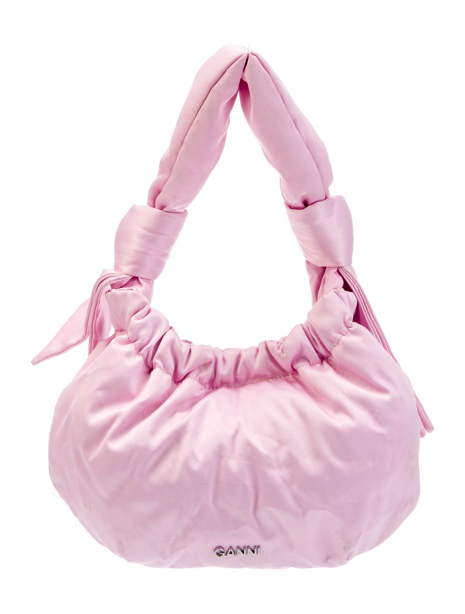 Ganni Satin Top Handle Bag - Pink Handle Bags, Handbags - WZG121267 ...