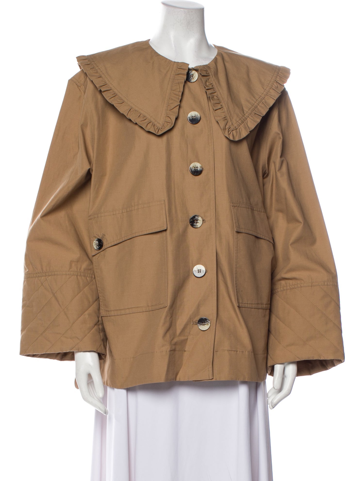 Ganni Utility Jacket - Neutrals Jackets, Clothing - WZG126990 | The ...