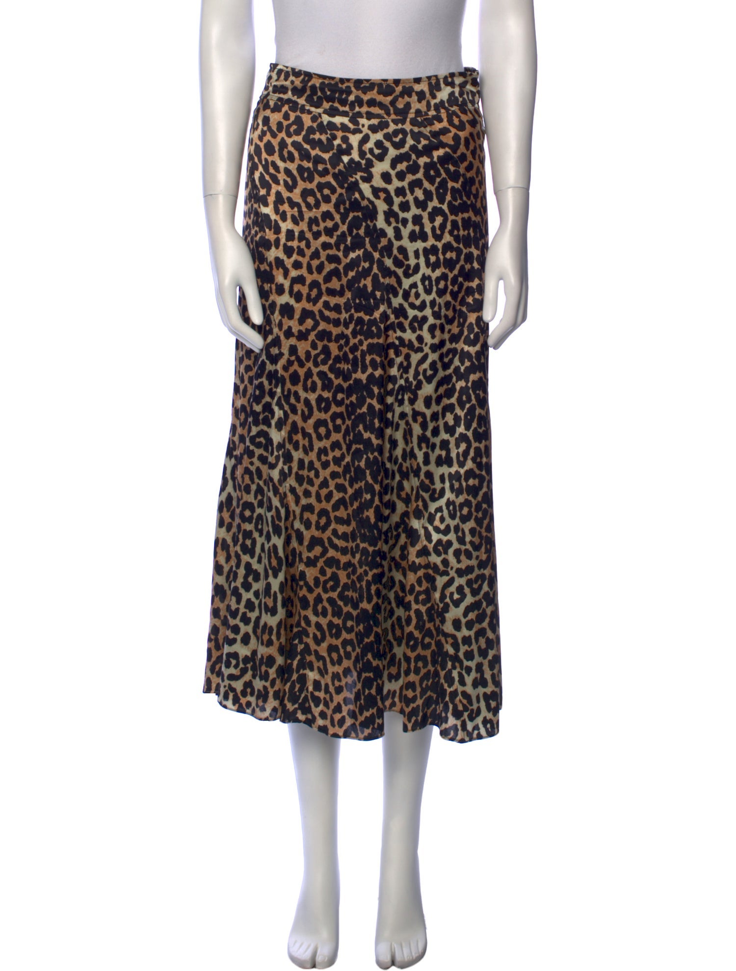 Ganni Silk Midi Length Skirt - Black Skirts, Clothing - WZG127495 | The ...