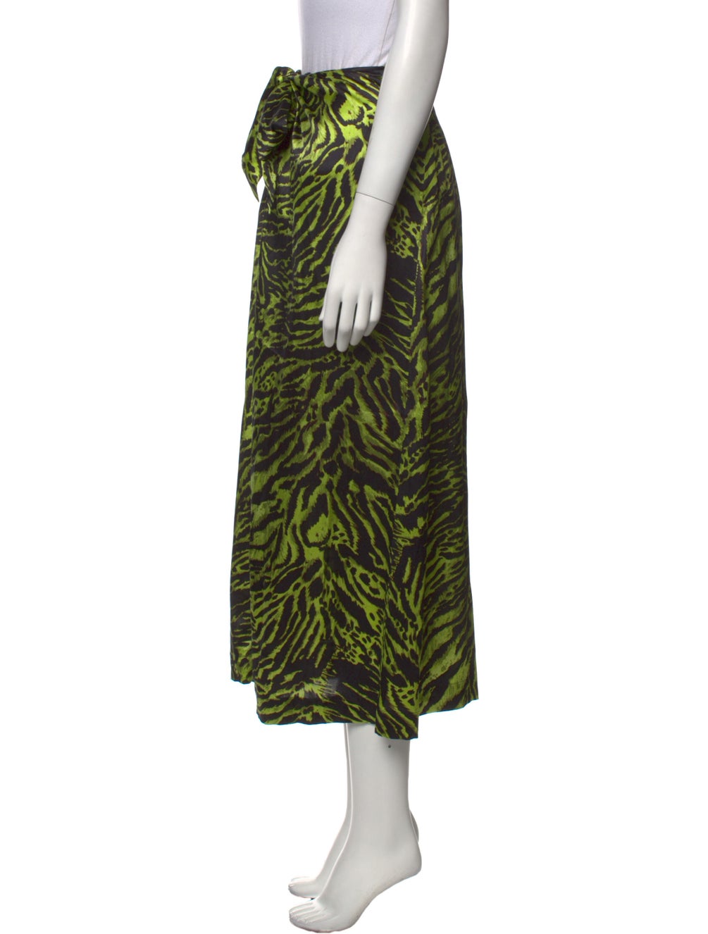 Ganni Silk Midi Length Skirt w/ Tags - Green Skirts, Clothing ...