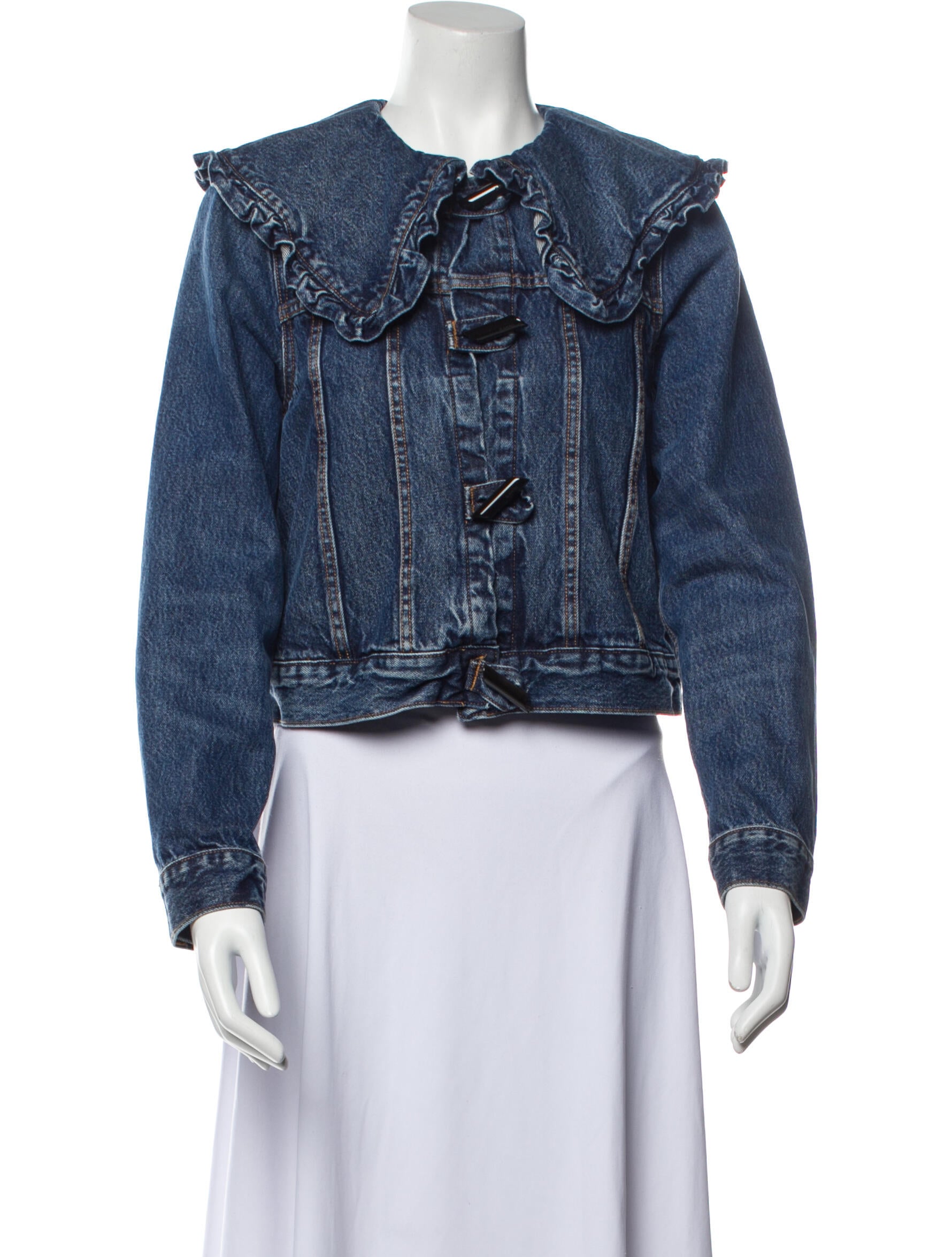 Ganni Denim Jacket - Blue Jackets, Clothing - WZG70180 | The RealReal