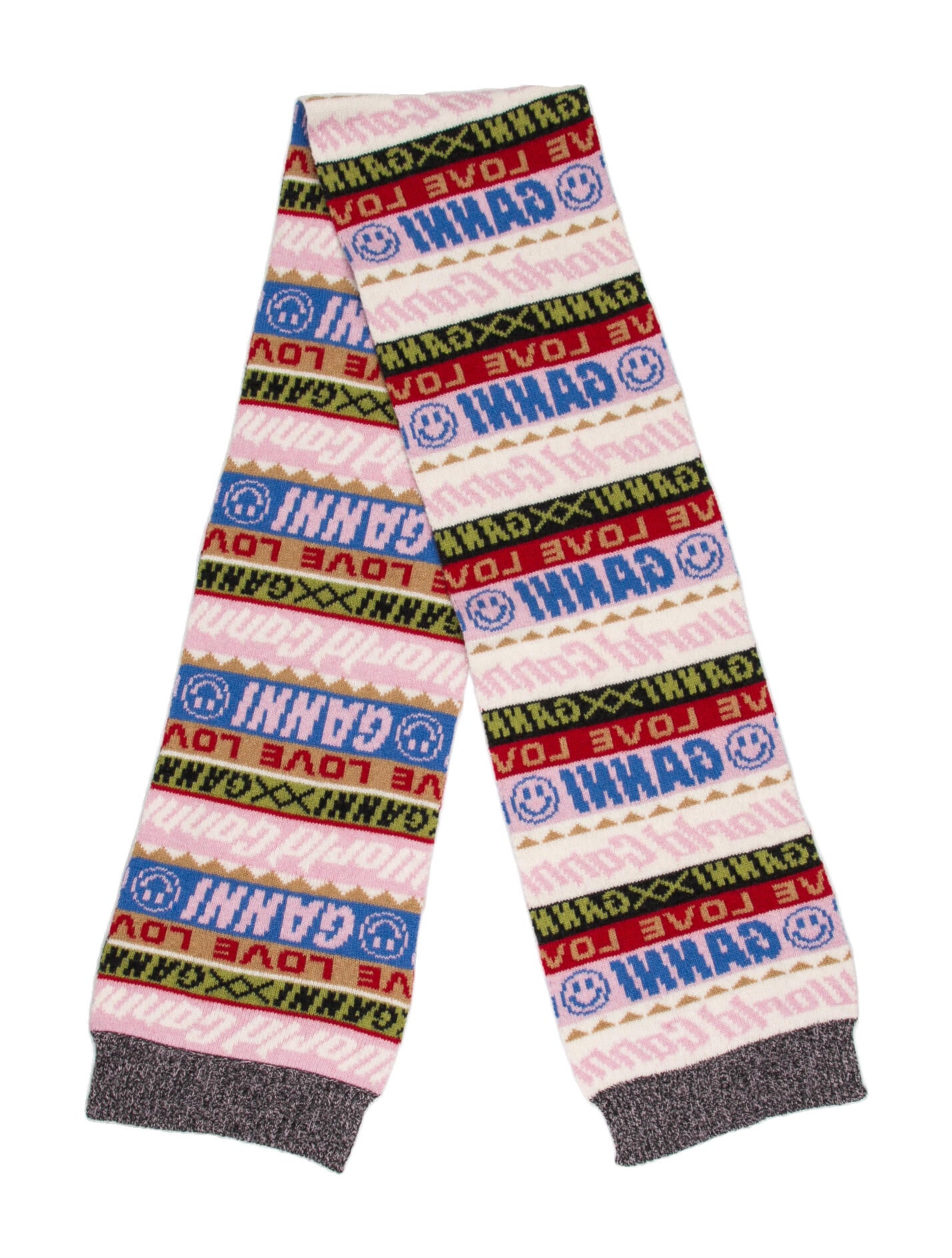 Ganni Striped Scarf - Pink Scarves and Shawls, Accessories - WZG79605 ...