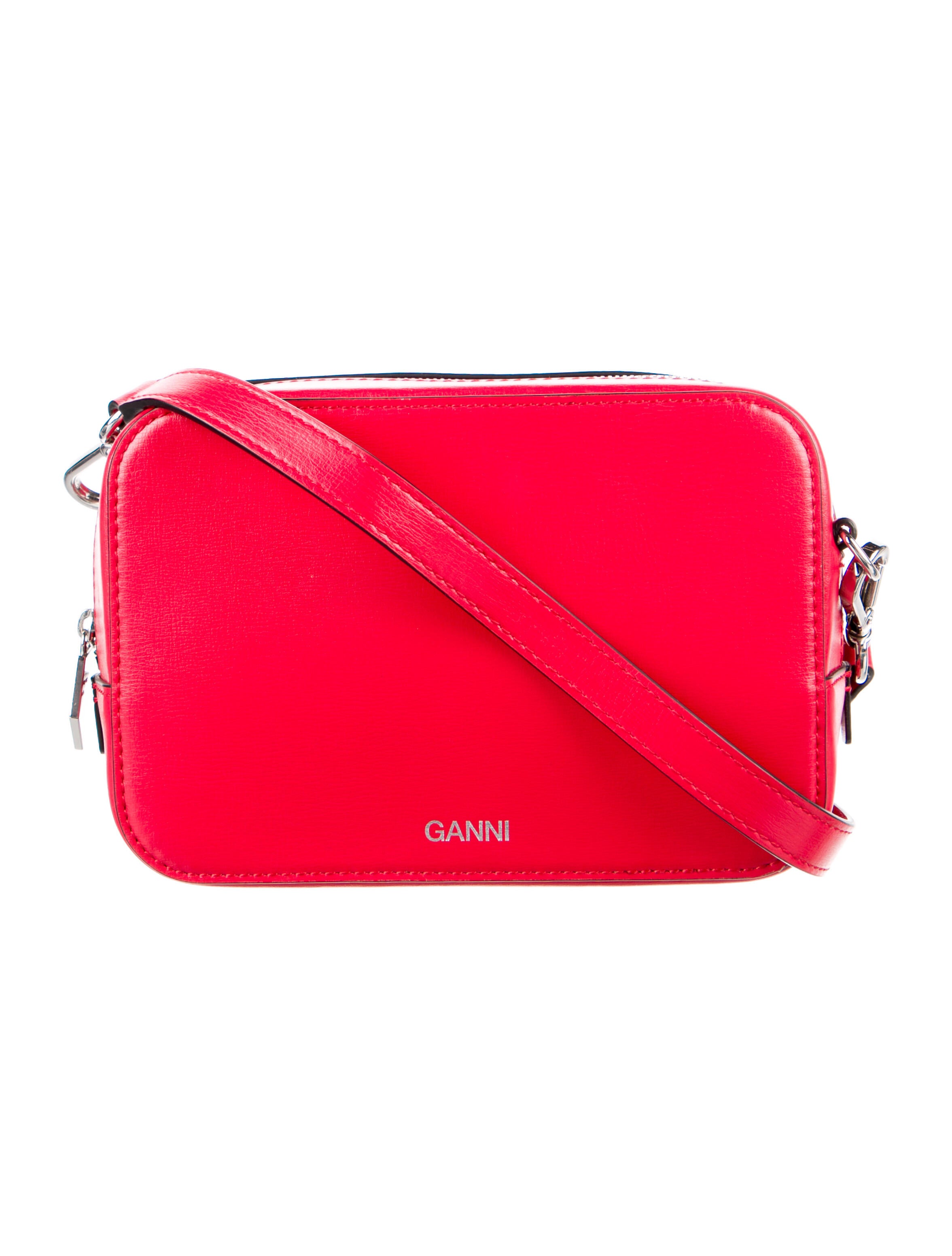 Ganni Leather Mini Crossbody Bag - Red Crossbody Bags, Handbags ...