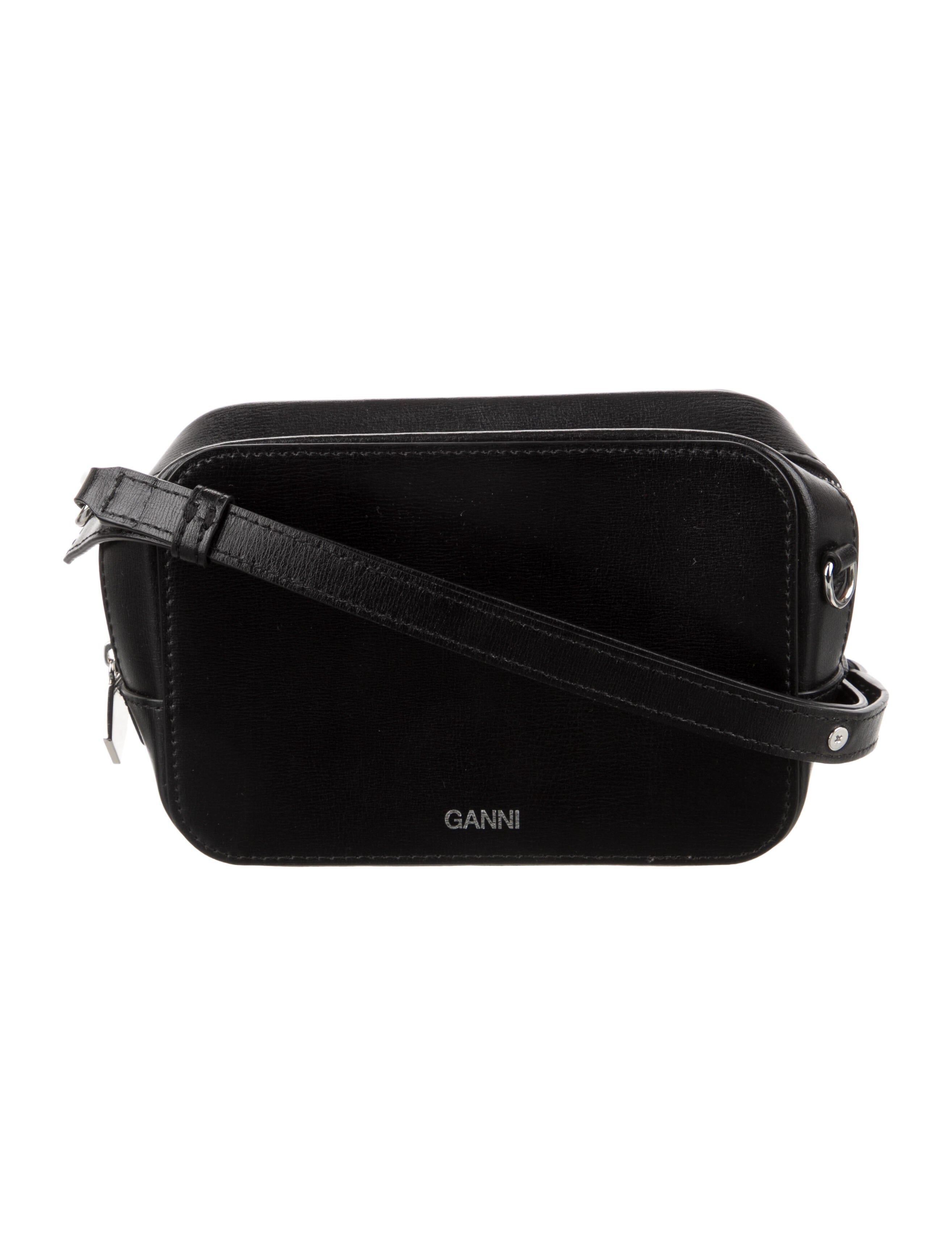 Ganni Leather Crossbody Bag - Black Crossbody Bags, Handbags - WZG82284 ...