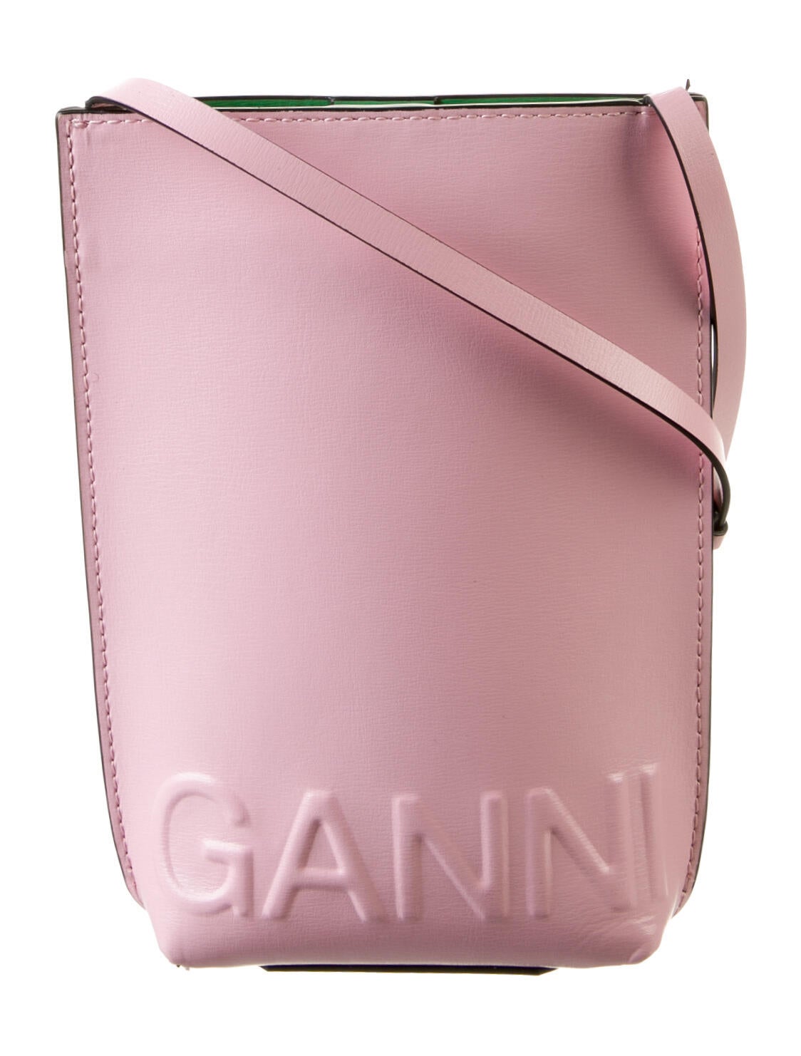 Ganni Leather Crossbody Bag - Pink Crossbody Bags, Handbags - WZG83482 ...