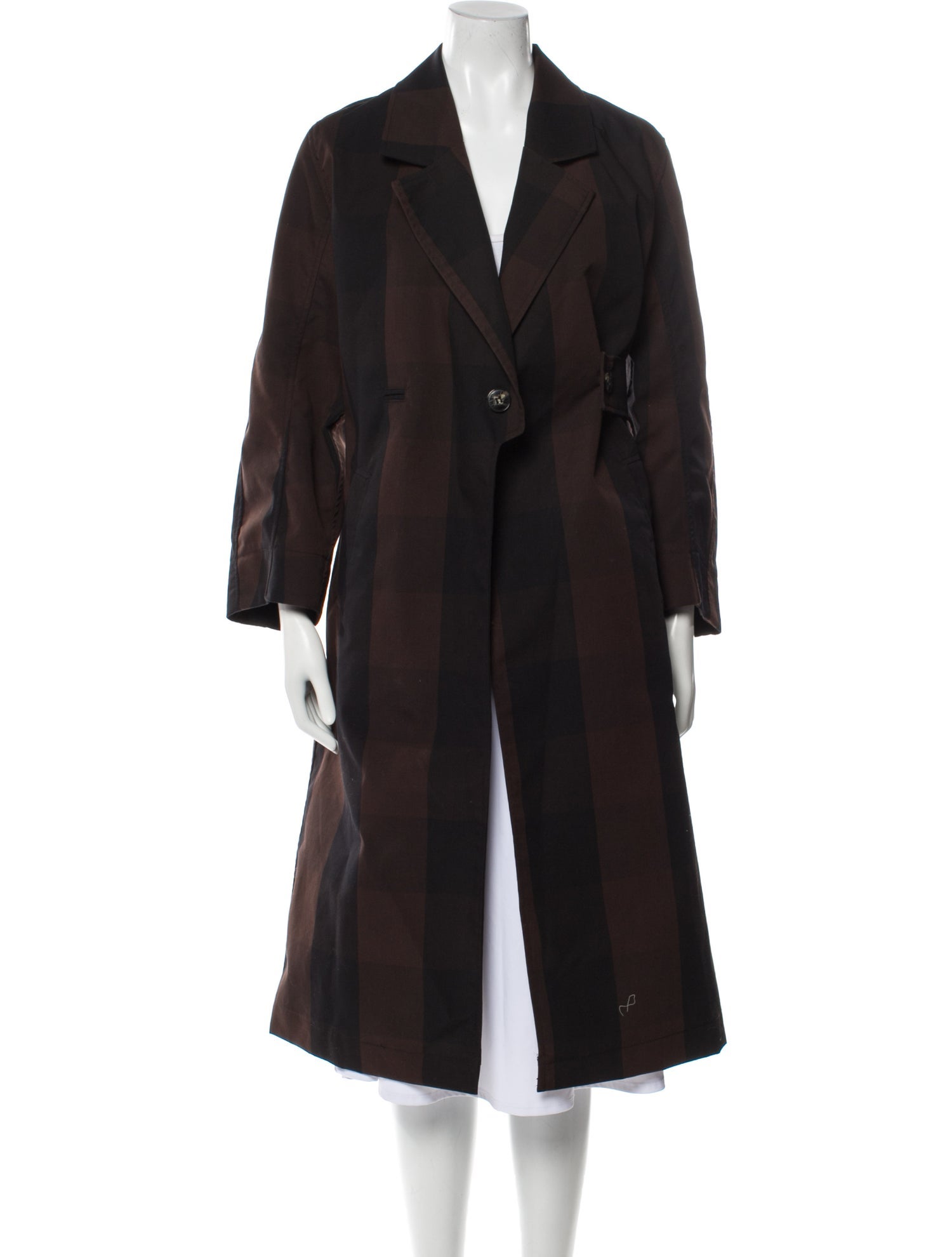 Ganni Trench Coat - Brown Coats, Clothing - WZG91075 | The RealReal