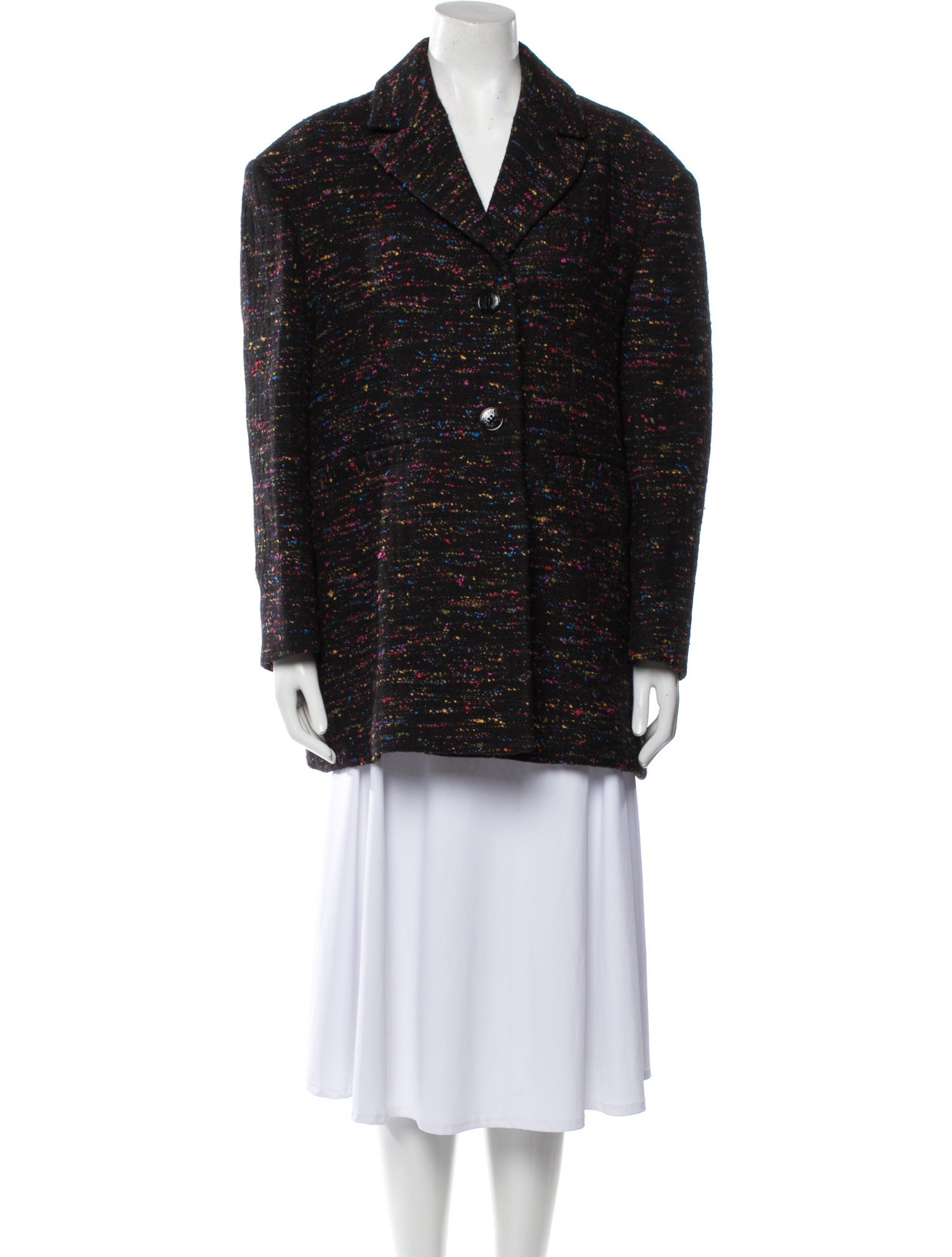 Ganni Tweed Pattern Evening Jacket w/ Tags - Black Jackets, Clothing ...
