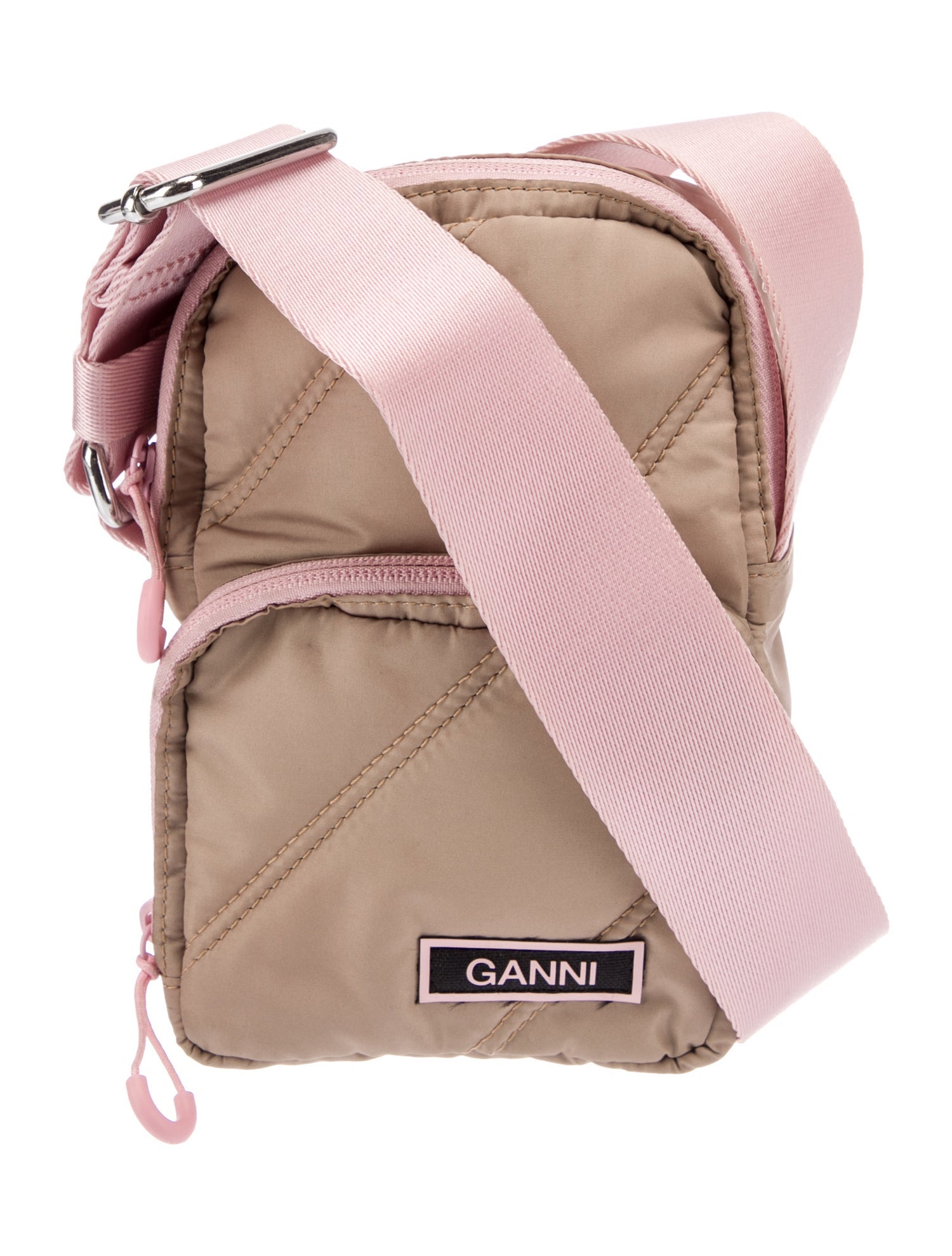 Ganni Nylon Crossbody Bag - Brown Crossbody Bags, Handbags - WZG96631 ...