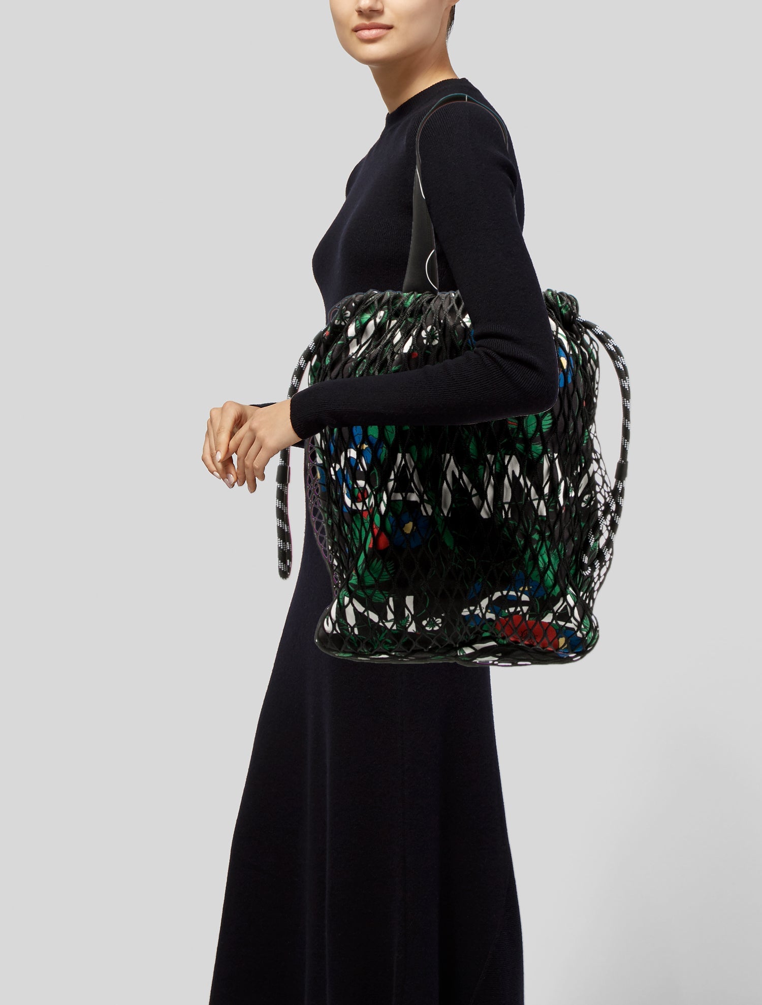 Ganni Printed Canvas Tote w/Tags - Black Totes, Handbags - WZG97928 ...