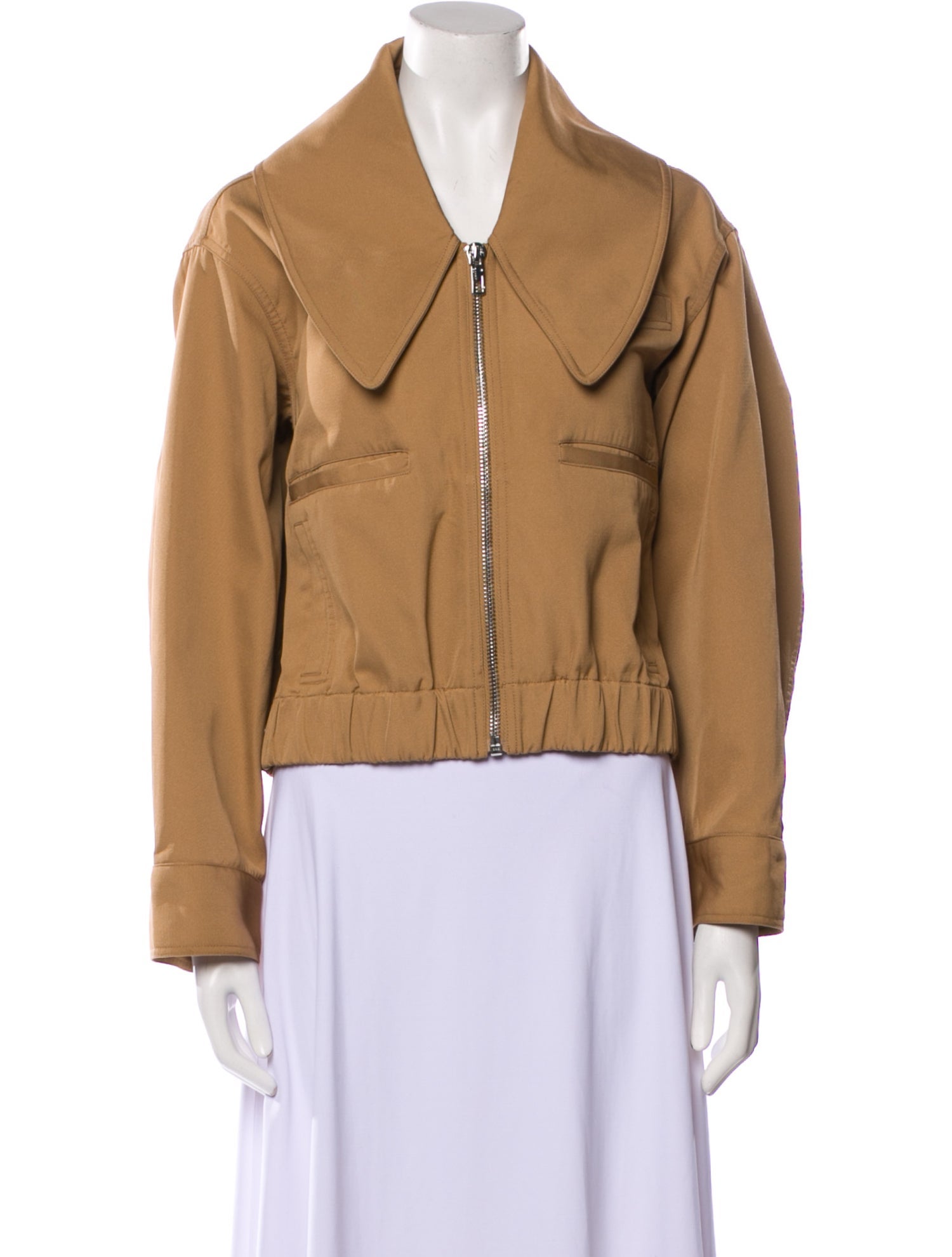Ganni Bomber Jacket - Neutrals Jackets, Clothing - WZG99701 | The RealReal