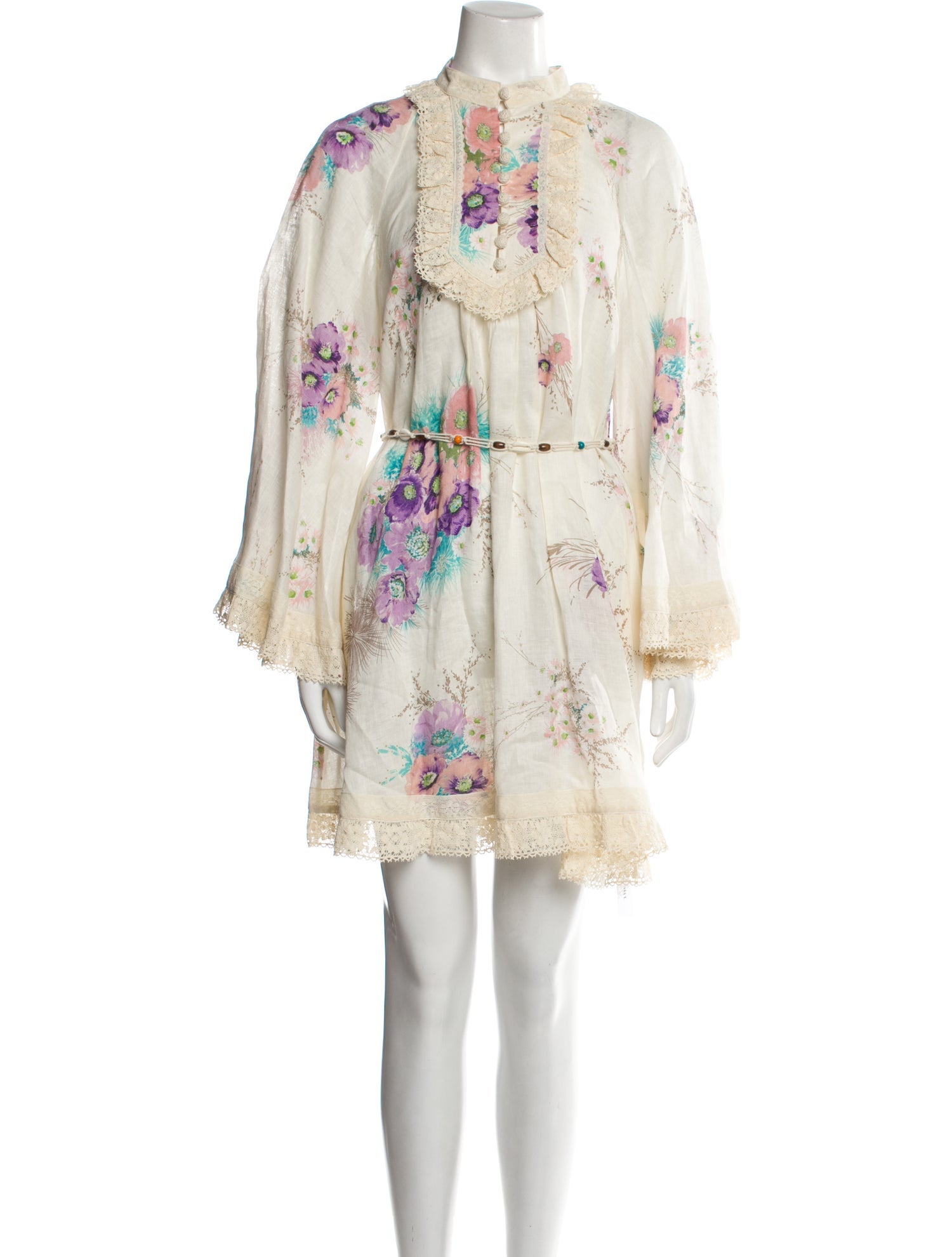 Zimmermann Floral Print Mini Dress - Neutrals Dresses, Clothing ...