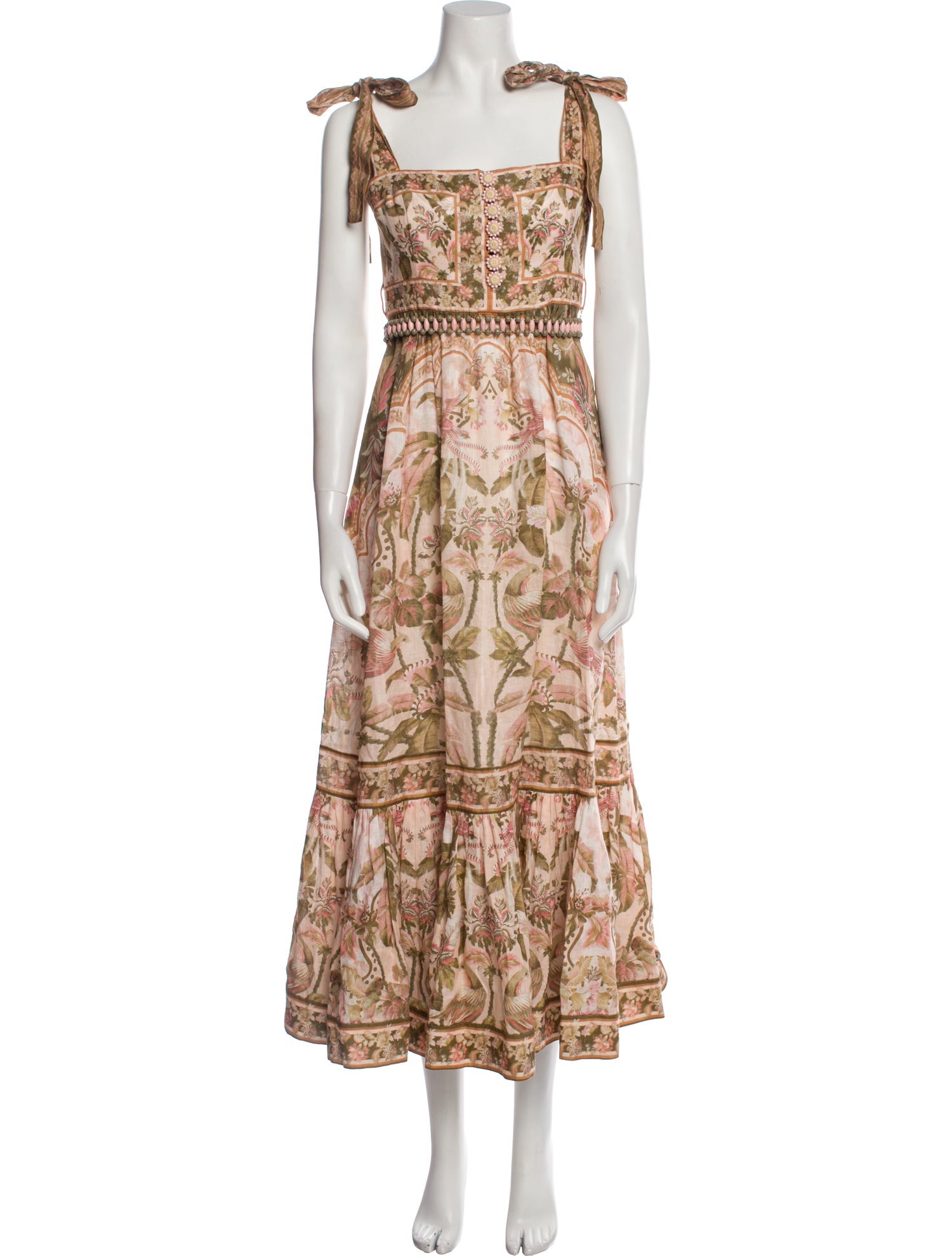 Zimmermann Printed Long Dress - Neutrals Dresses, Clothing - WZI122043 ...