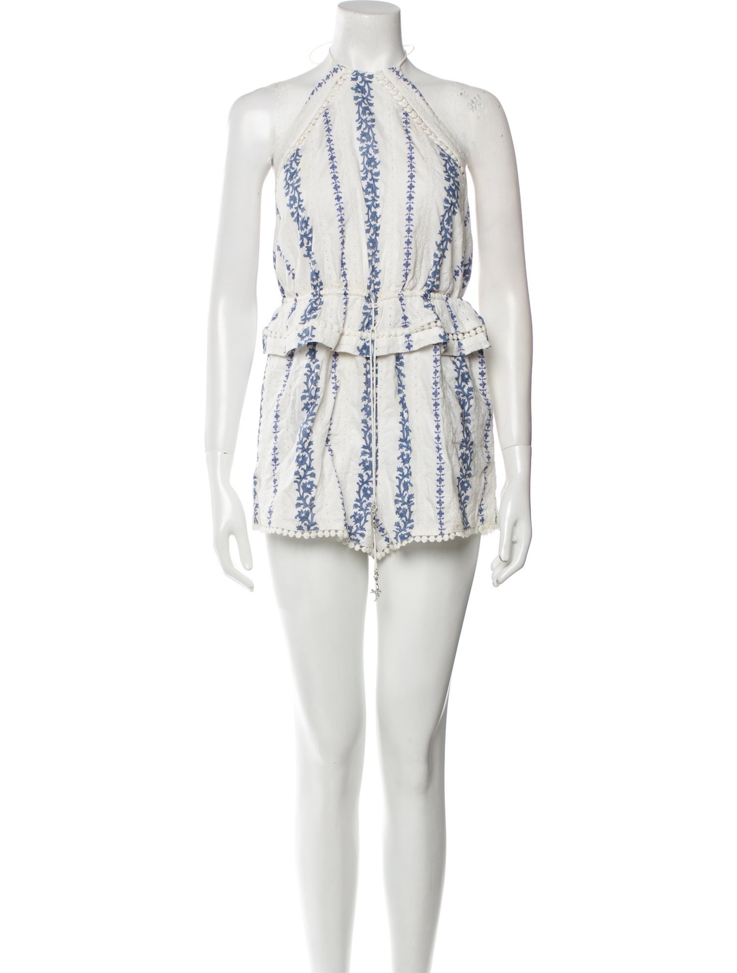 Emilio Pucci Printed V-Neck Romper - Green, 13" Rise Jumpsuits and ...