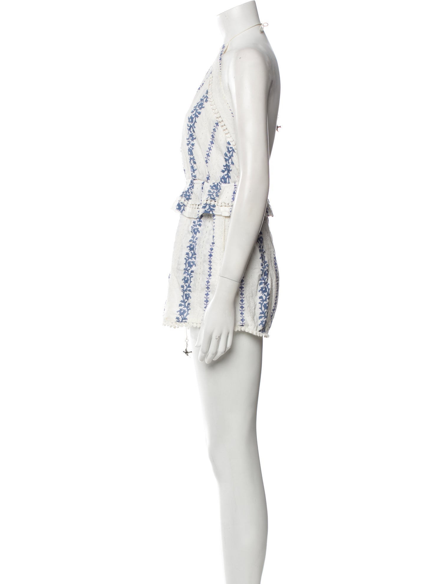 Emilio Pucci Printed V-Neck Romper - Green, 13" Rise Jumpsuits and ...