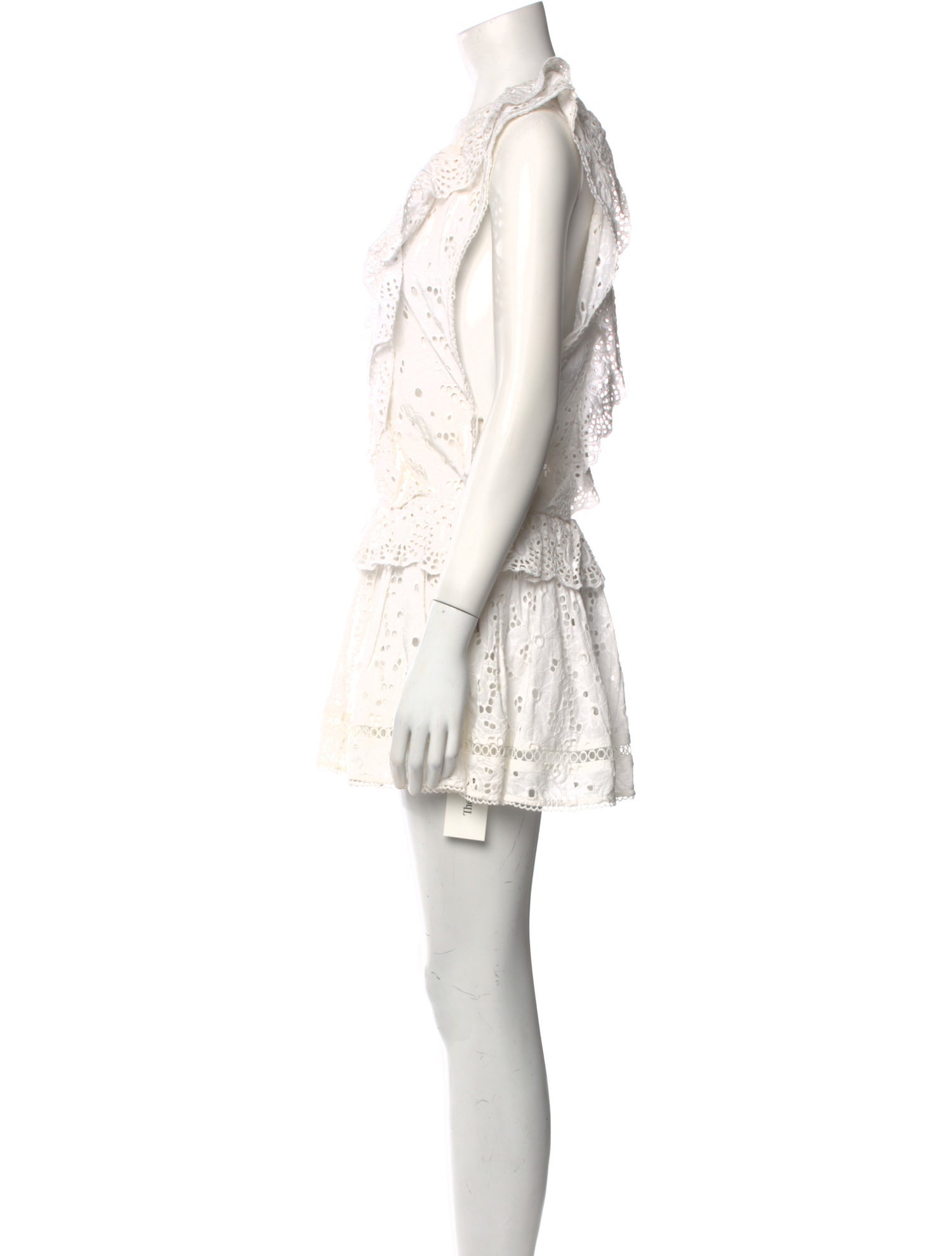 LoveShackFancy V-Neck Mini Dress - Neutrals Dresses, Clothing ...