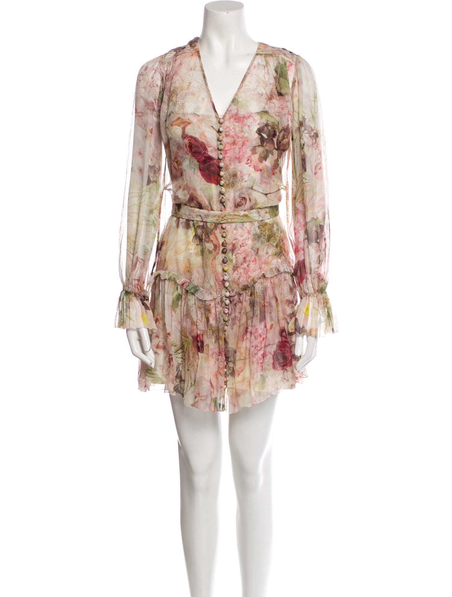 Zimmermann Floral Print Mini Dress - Green Dresses, Clothing ...