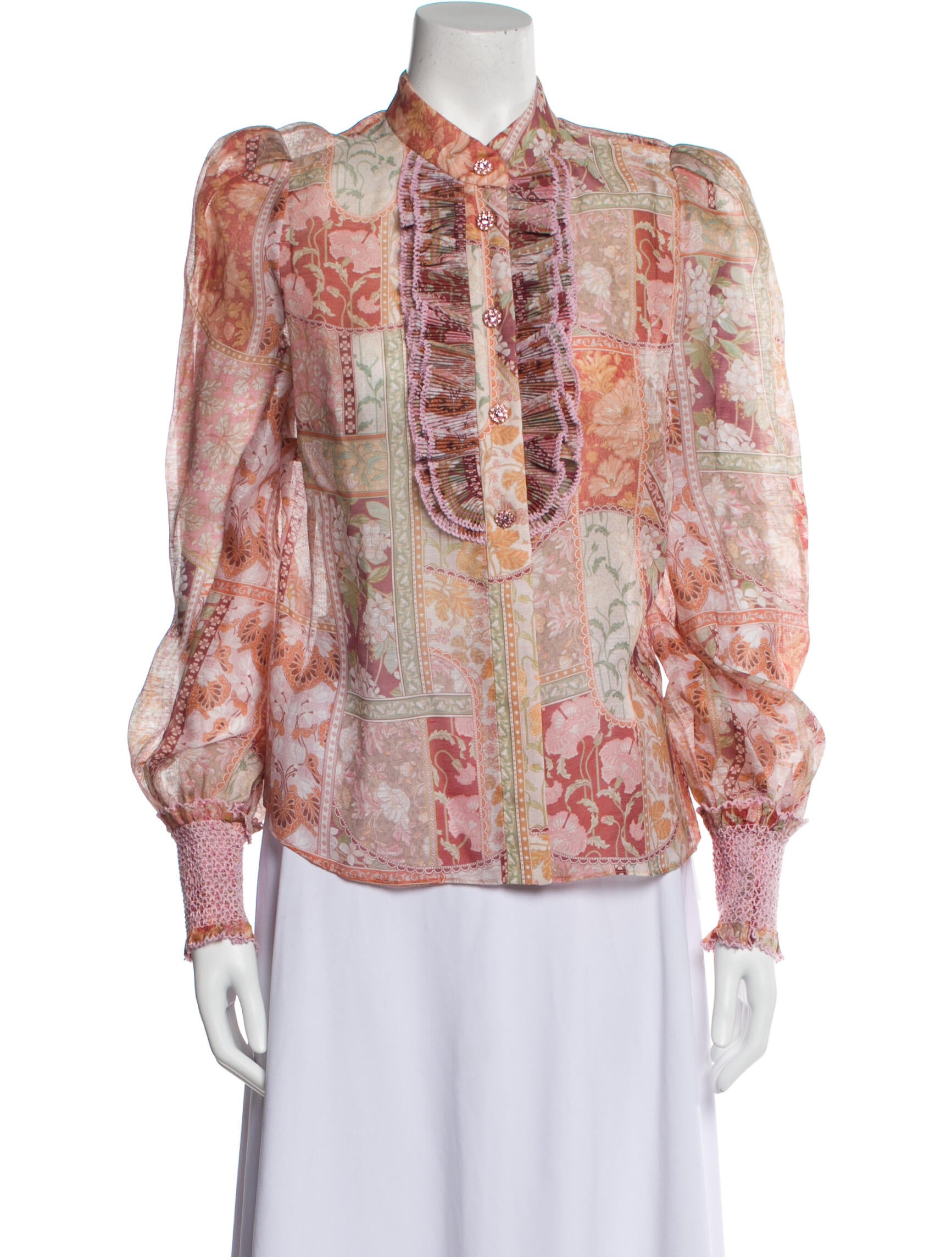 Zimmermann Zimmerman Silk Blouse - Green Tops, Clothing - WZI20299 ...