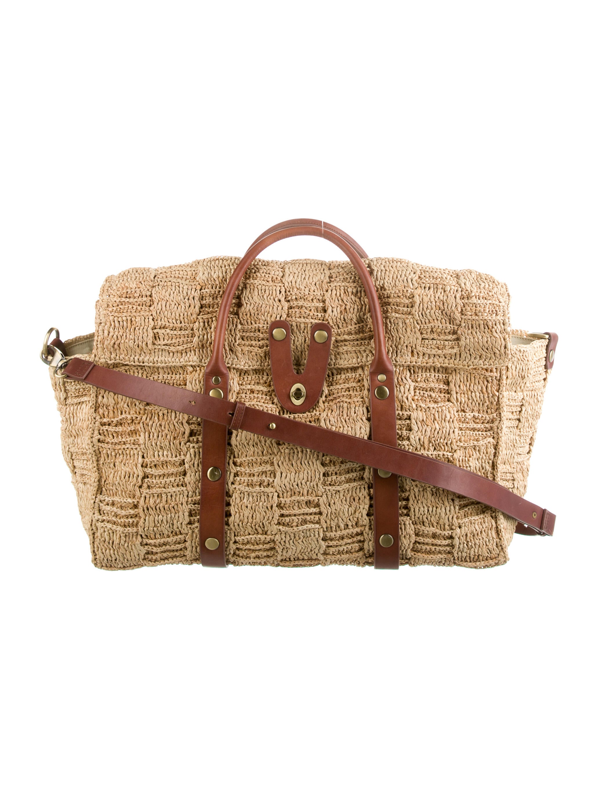 Zimmermann Straw Handle Bag - Brown Handle Bags, Handbags - WZI98089 ...