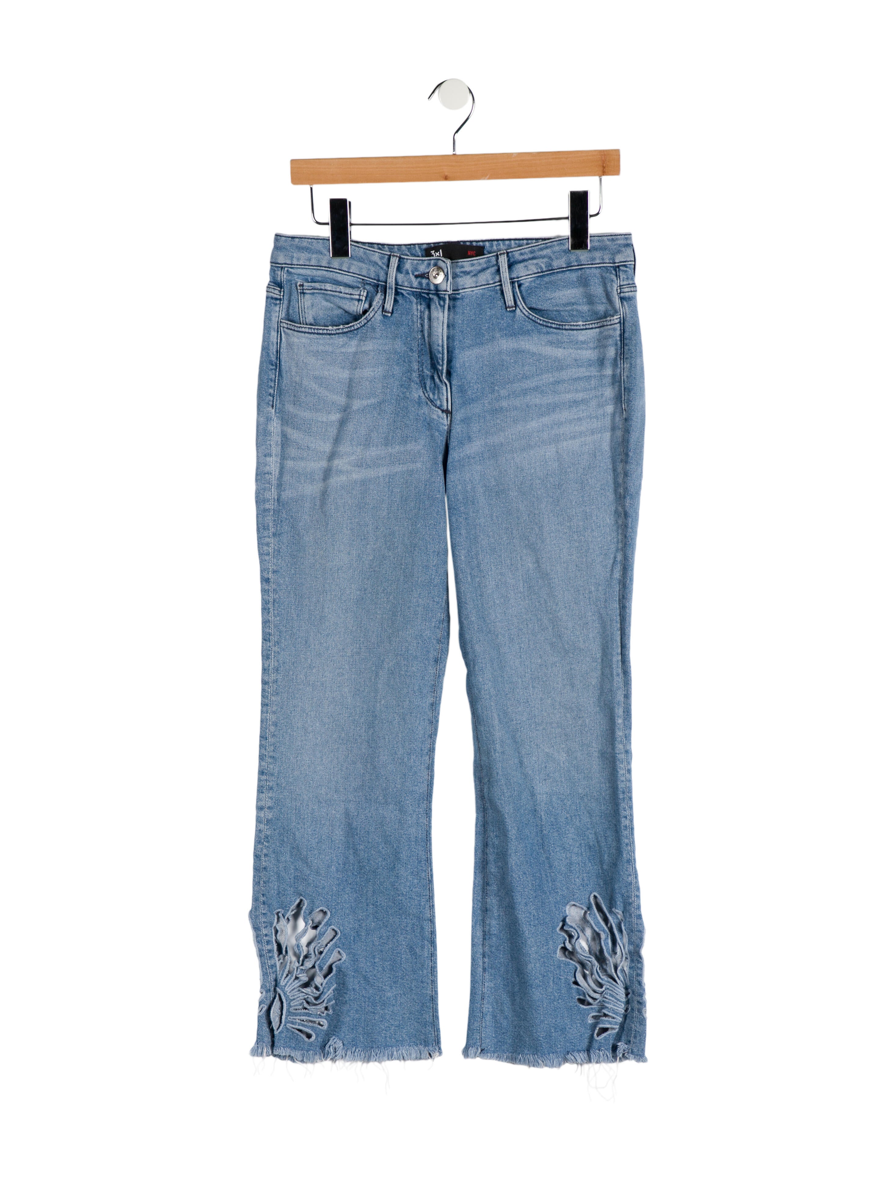 3x1 Mid-Rise Straight Leg Jeans - Blue Jeans, Clothing - WZJ30500 | The ...