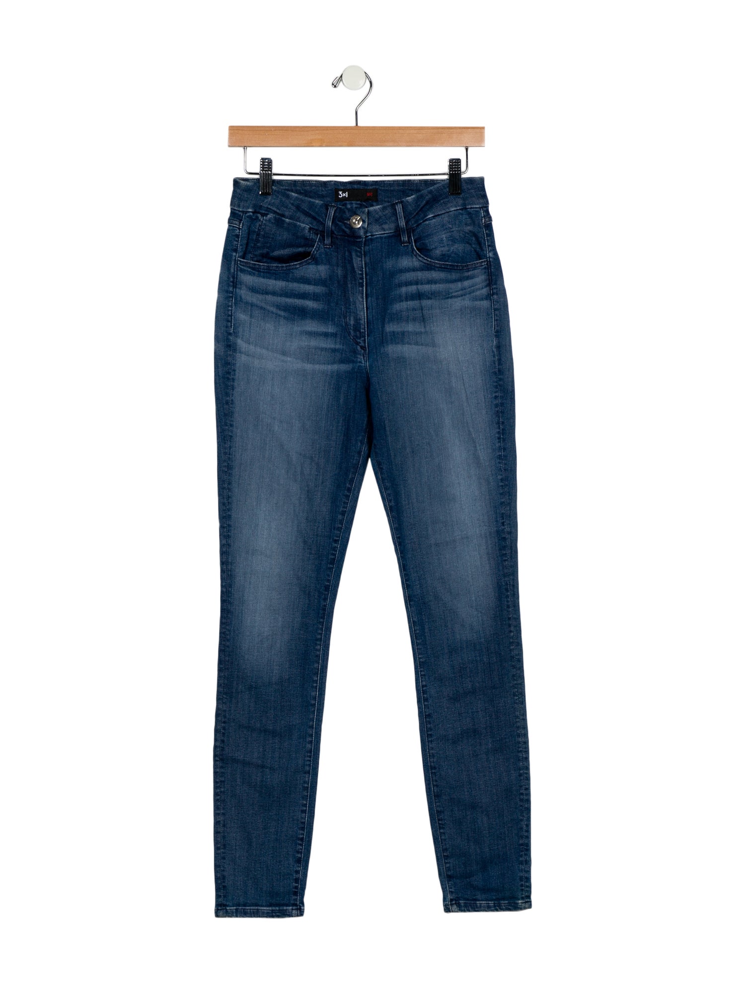3x1 High-Rise Straight Leg Jeans - Blue Jeans, Clothing - WZJ31091 ...