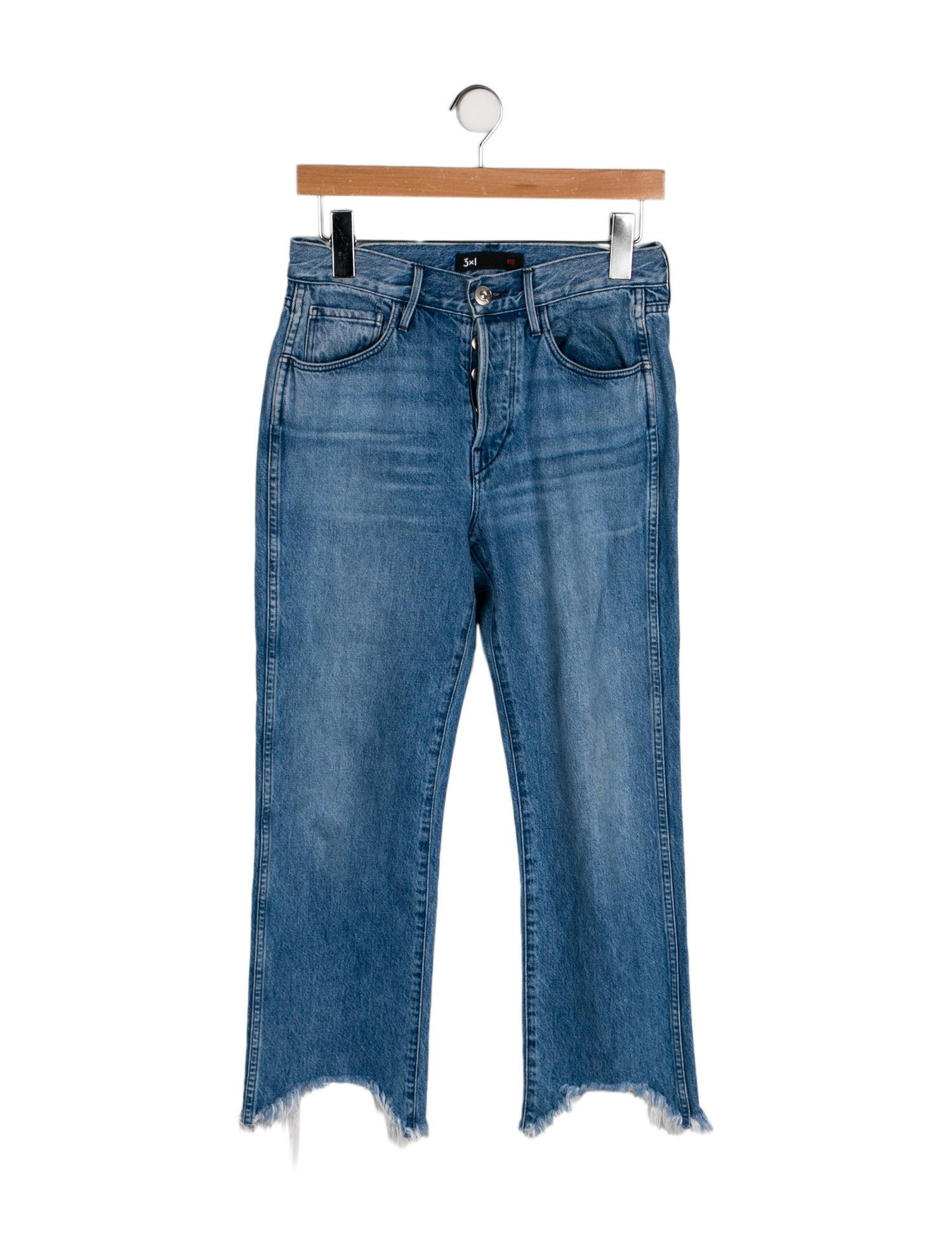 3x1 High-Rise Straight Leg Jeans - Blue, 11" Rise Jeans, Clothing ...