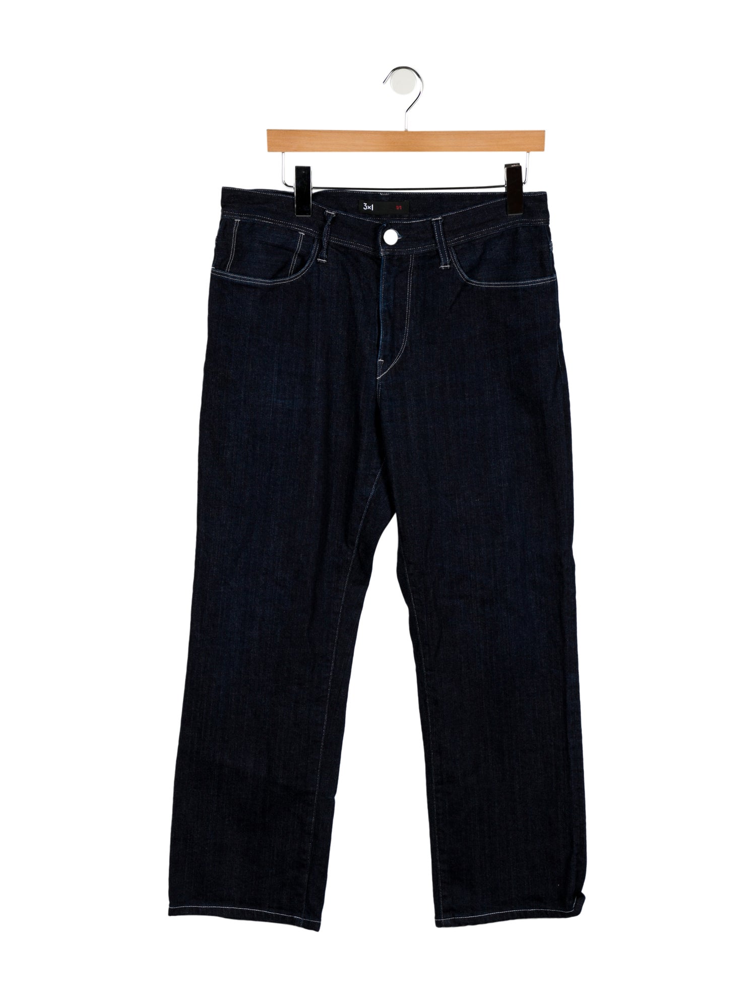 3x1 Mid-Rise Straight Leg Jeans - Blue, 10.75" Rise Jeans, Clothing ...