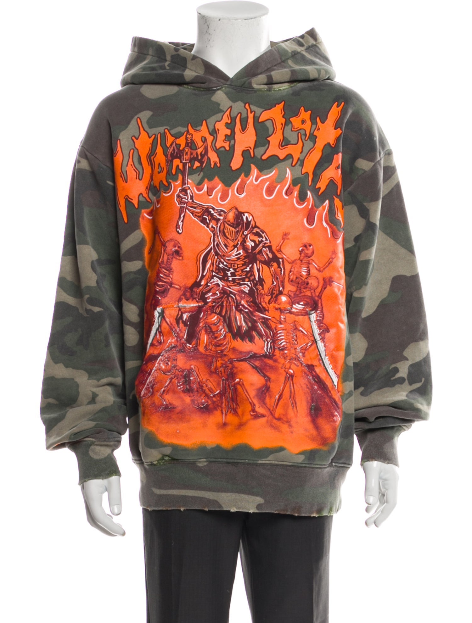 Aape by A Bathing Ape Printed Crew Neck Hoodie - Red Sweatshirts ...