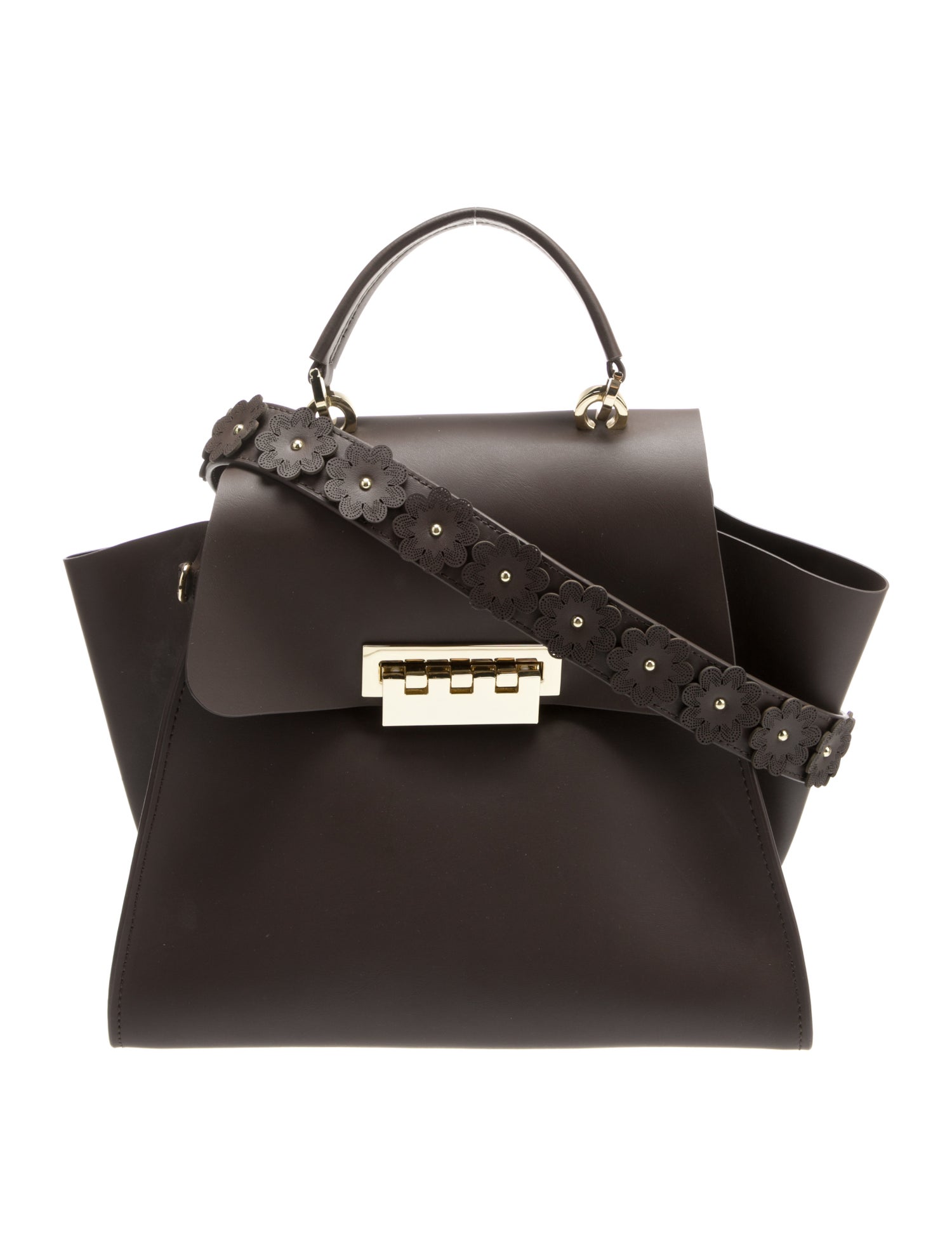 Mehry Mu Leather Handle Bag - Brown Handle Bags, Handbags - WMEMU20222 ...