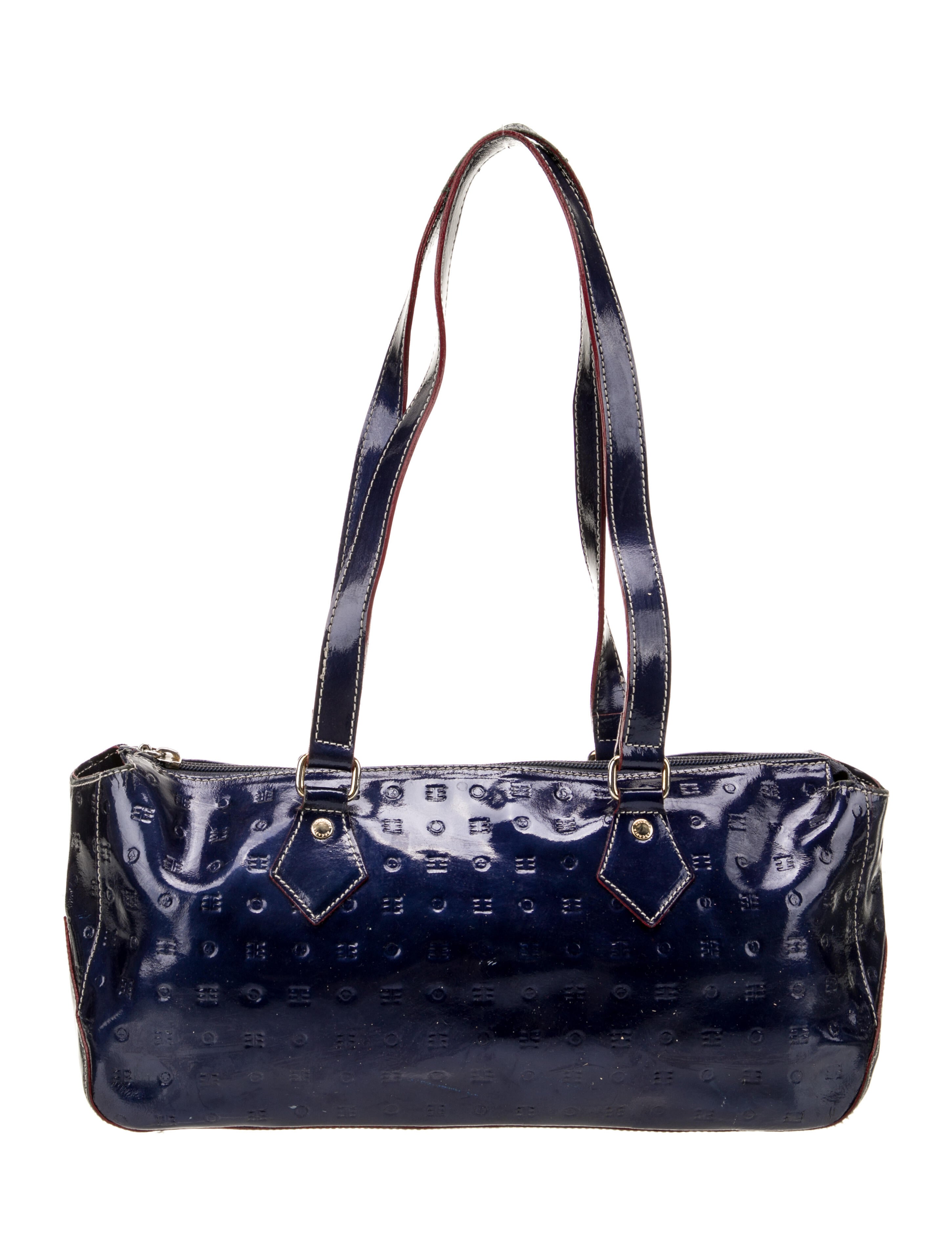 Arcadia Patent Leather Shoulder Bag - Blue Shoulder Bags, Handbags ...