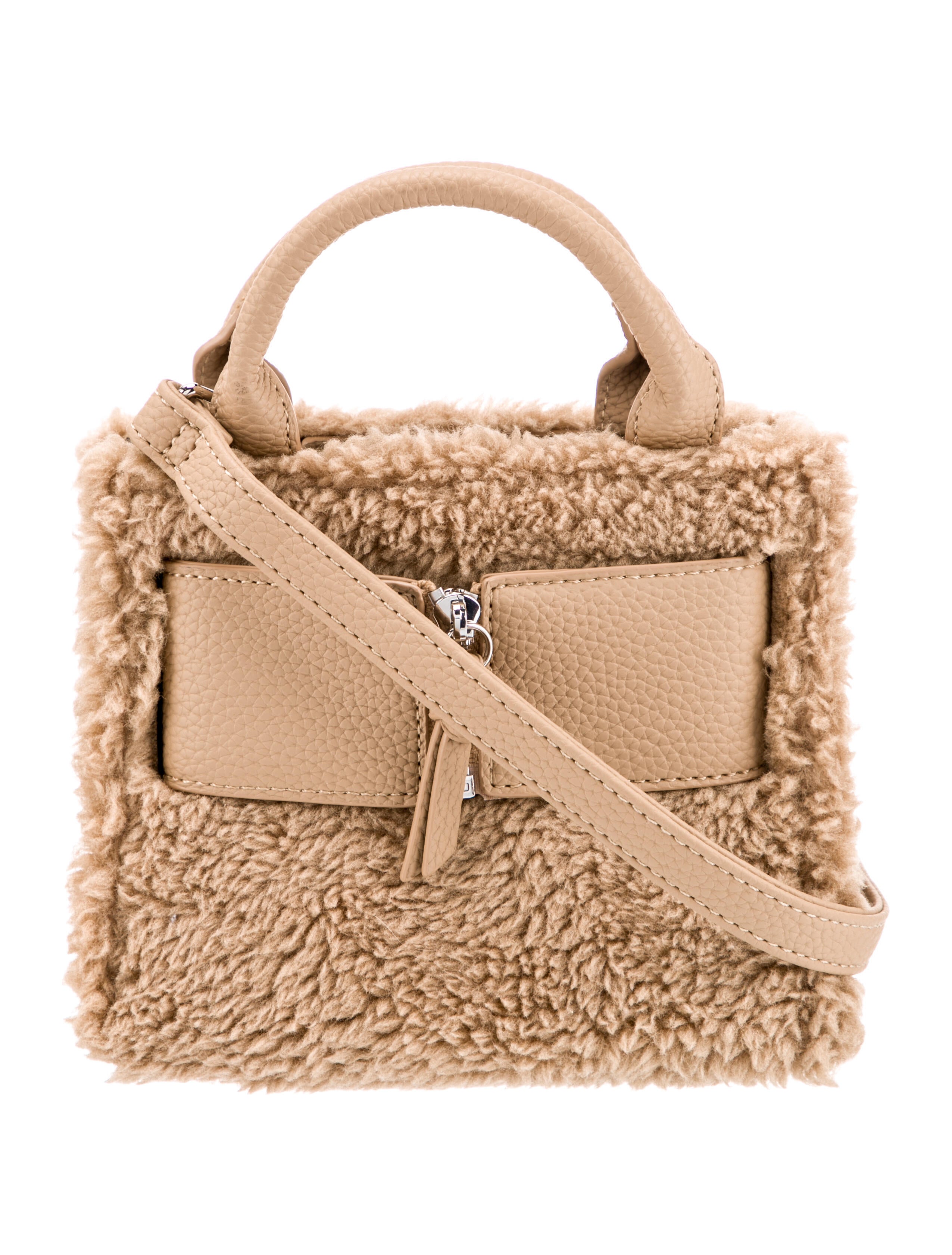 Brandon Blackwood Faux Fur Mini Bag - Neutrals Mini Bags, Handbags ...