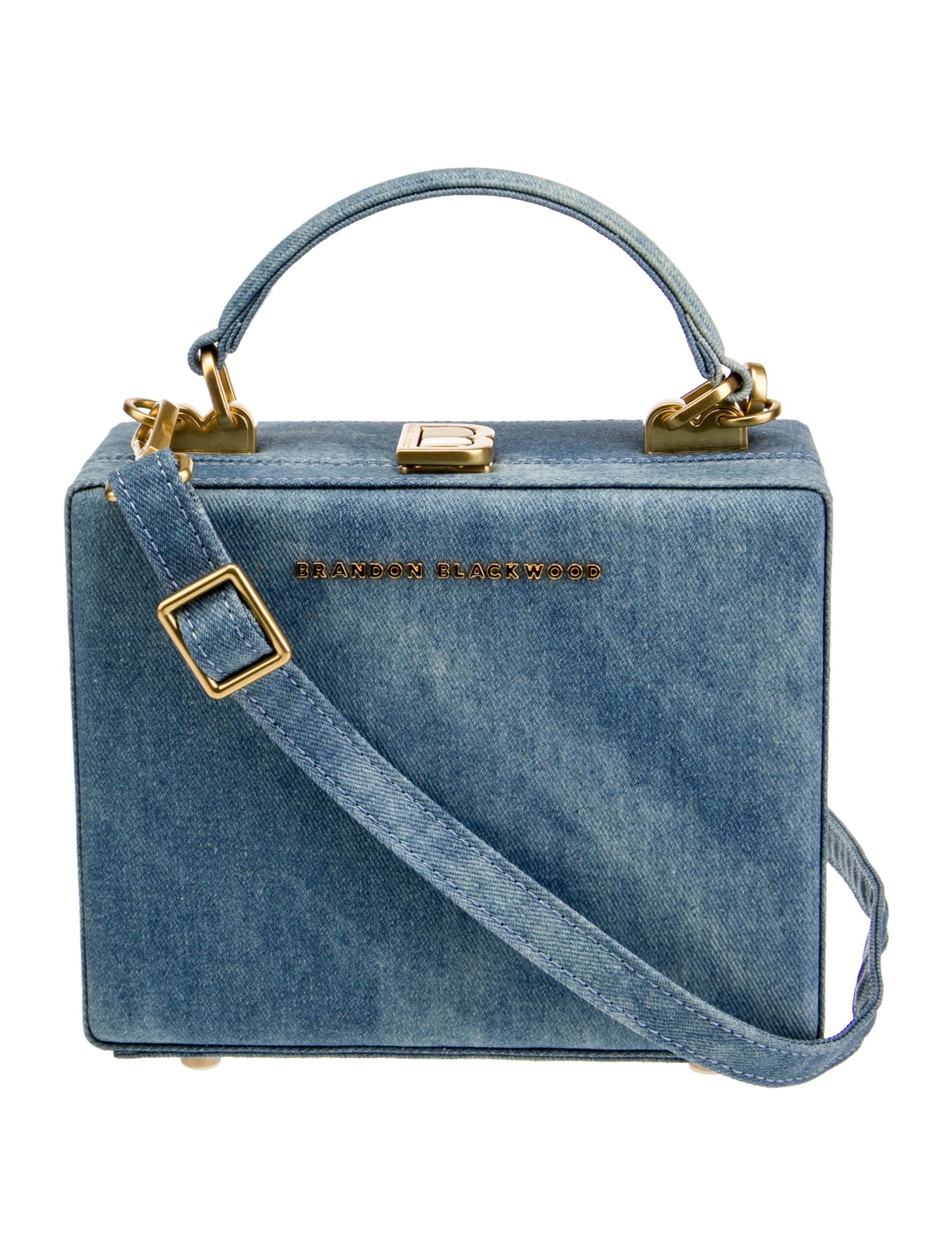 Brandon Blackwood Kendrick Denim Trunk Crossbody Bag - Blue Crossbody ...