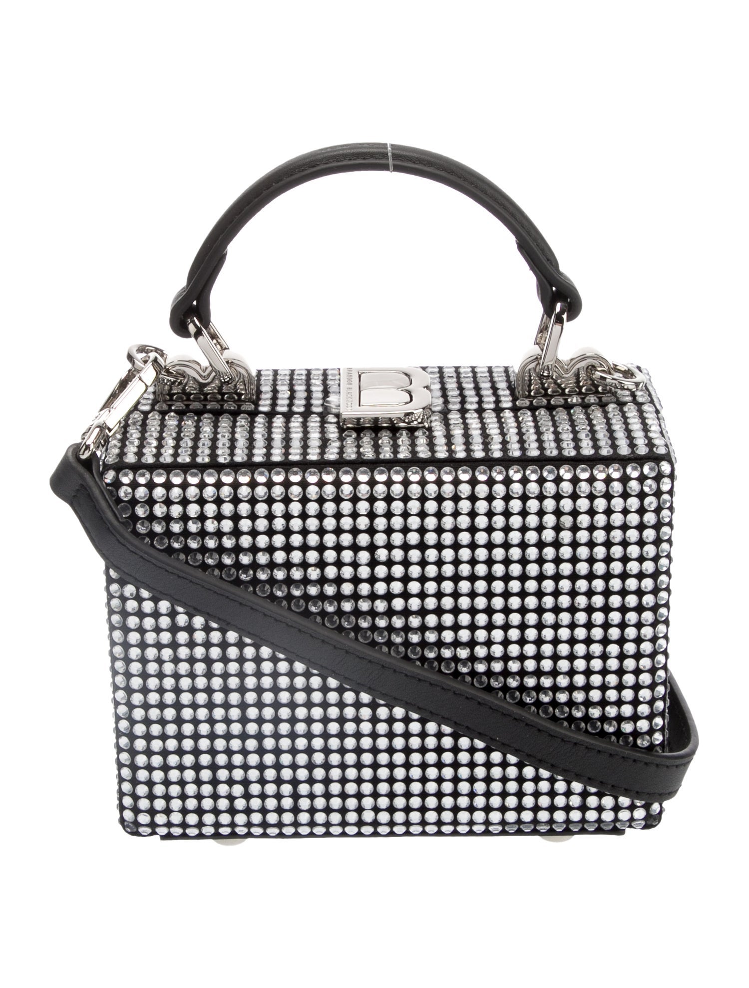 Brandon Blackwood Crystal Embellished Shoulder Bag w/Tags - Silver ...