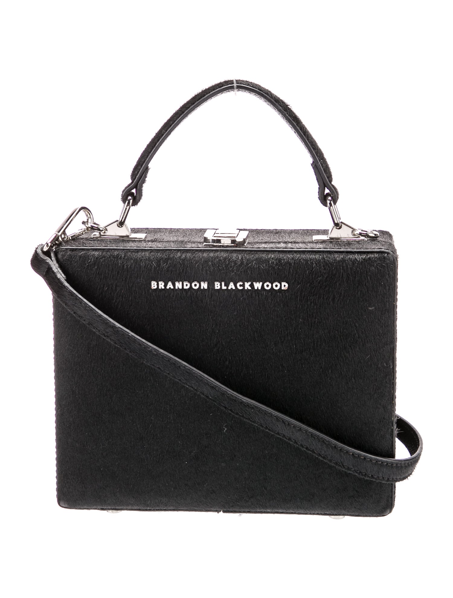 Brandon Blackwood Ponyhair Top Handle Bag - Black Handle Bags, Handbags ...