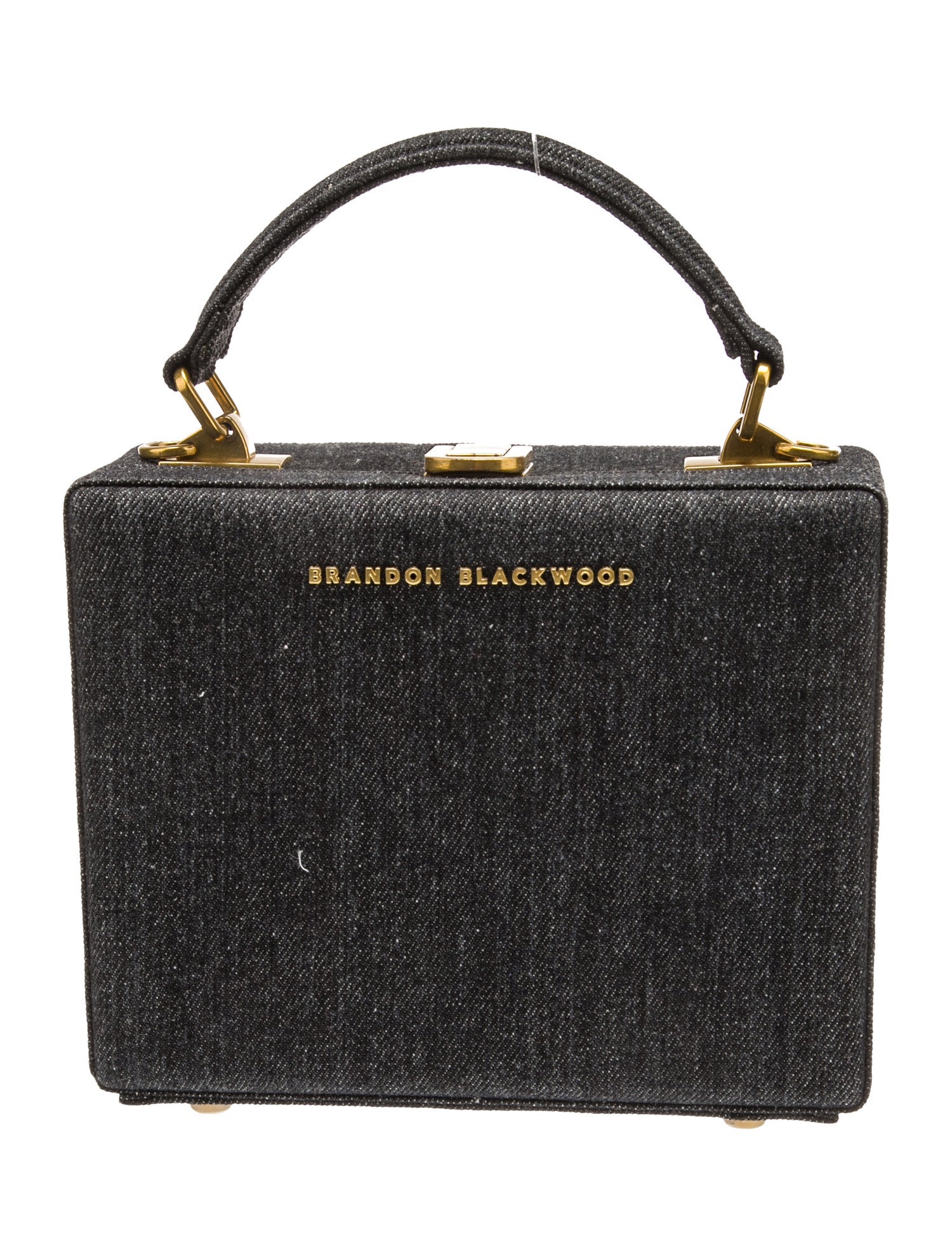 Brandon Blackwood Denim Top Handle Bag - Black Handle Bags, Handbags ...