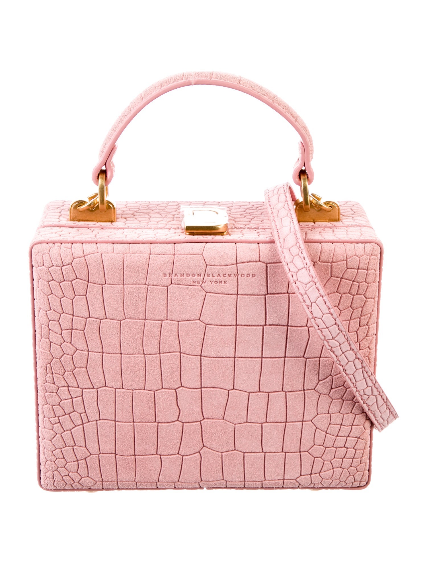 Brandon Blackwood Suede Top Handle Bag w/ Tags - Pink Handle Bags ...
