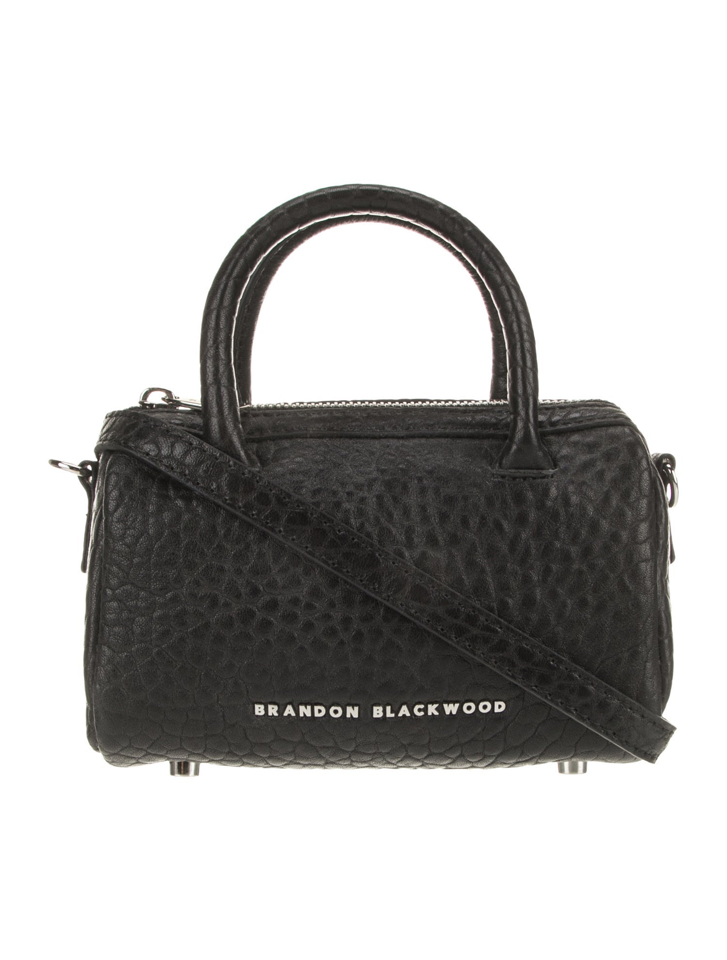 Brandon Blackwood Leather Top Handle Bag - Black Handle Bags, Handbags ...
